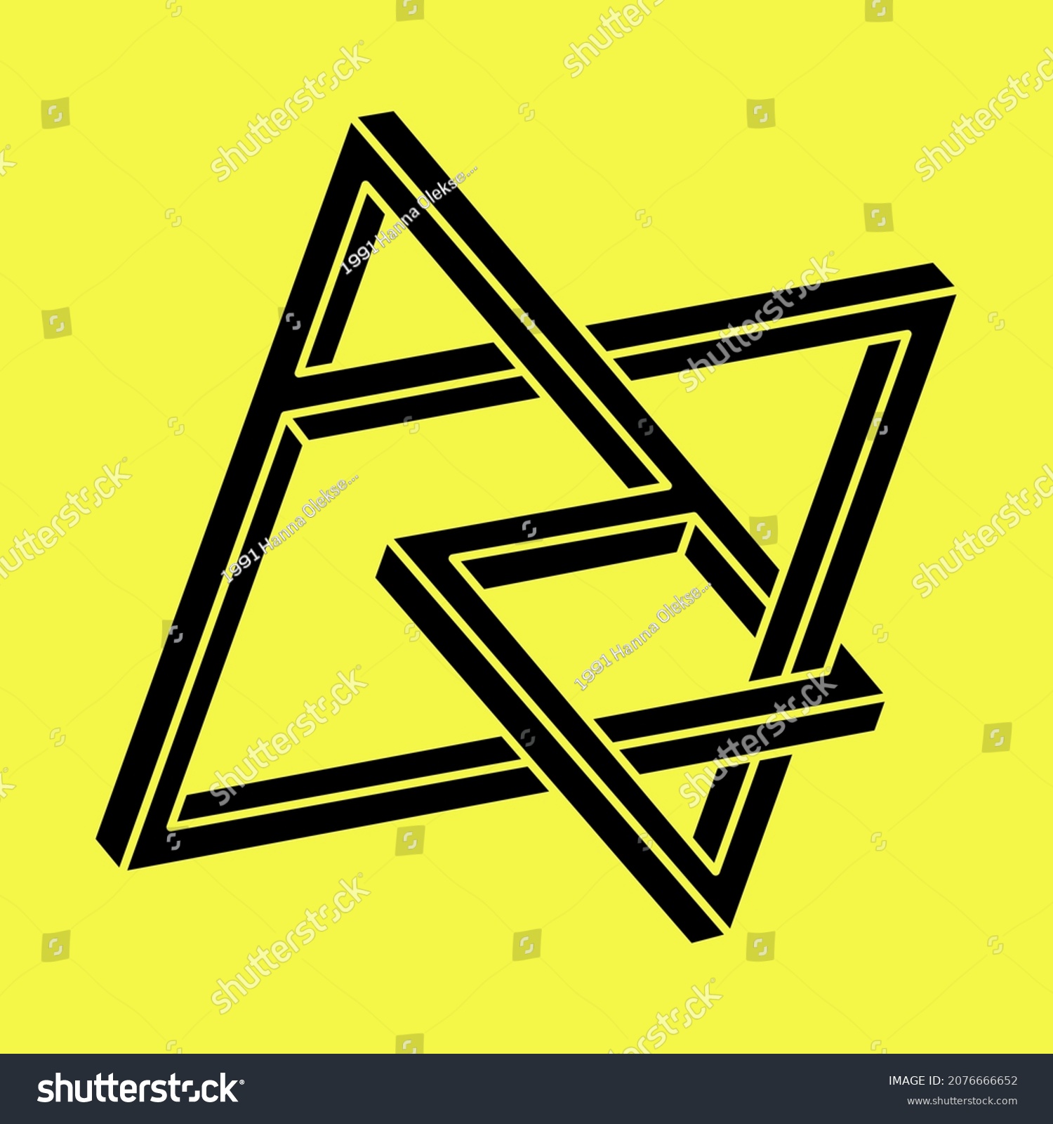 Optical Illusion Shapes Geometry Impossible Objects Stock Vector ...