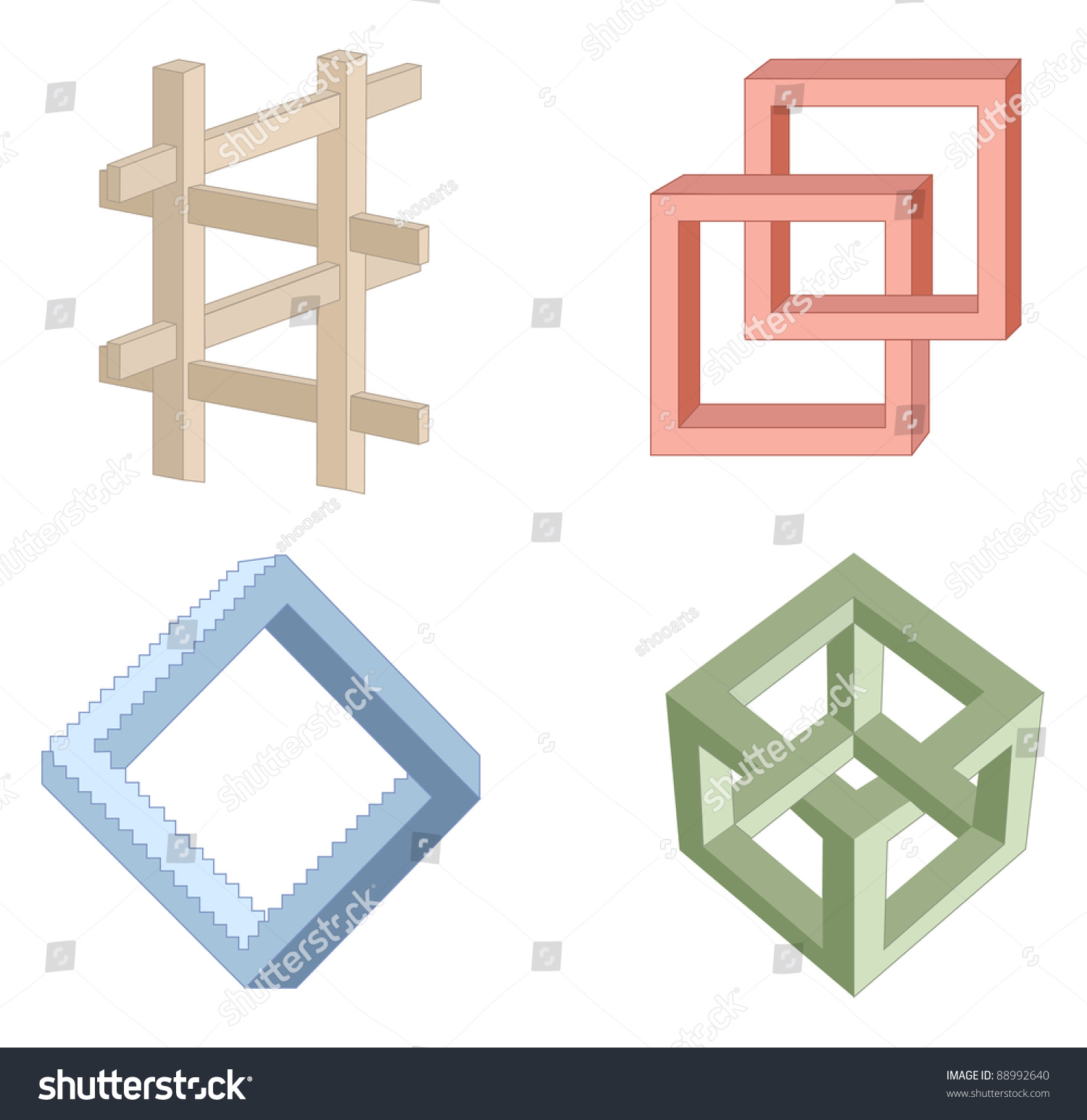 Optical Illusion Symbols Vector Stock Vector (Royalty Free) 88992640 ...