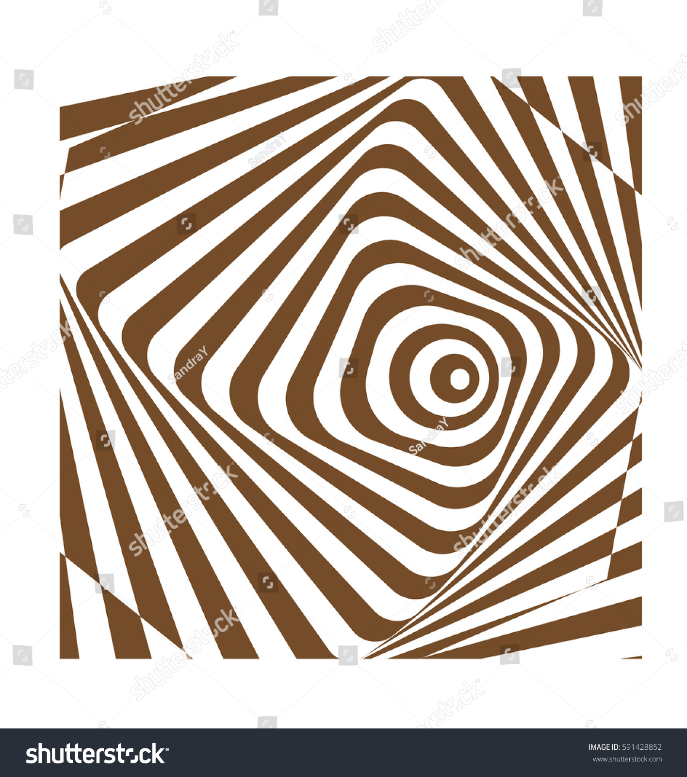 Optical Illusion Vector Illustration Brown Stock Vector (Royalty Free ...
