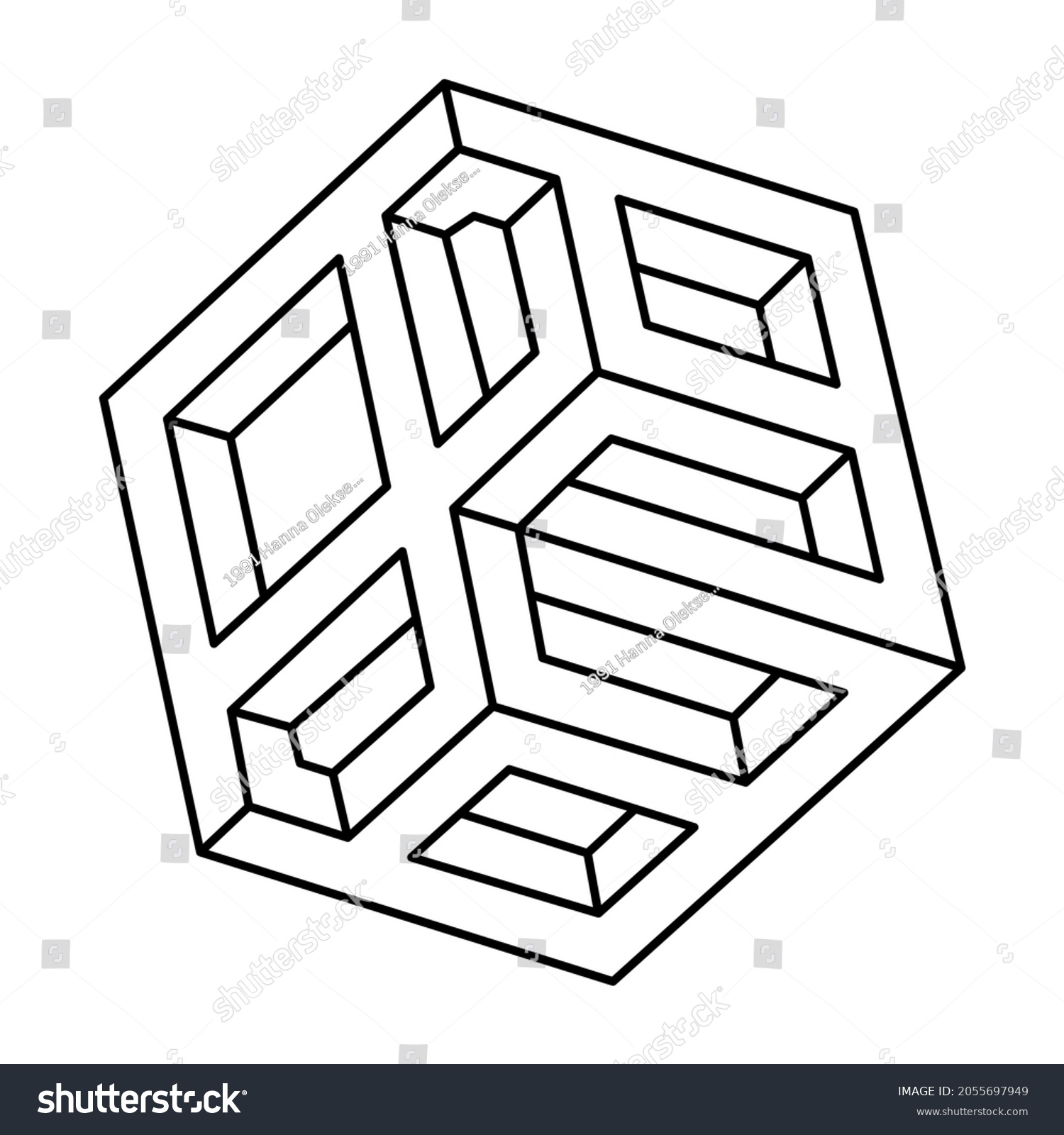 Optical Illusion Vector Optical Art Objects Stock Vector (Royalty Free ...