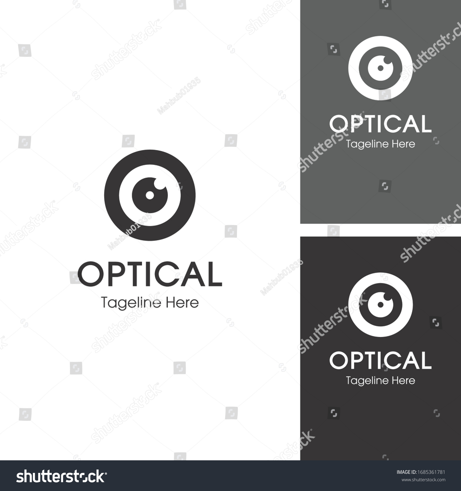 Vektor Stok Optical Logo Creative Eye Concept Logo (Tanpa Royalti ...