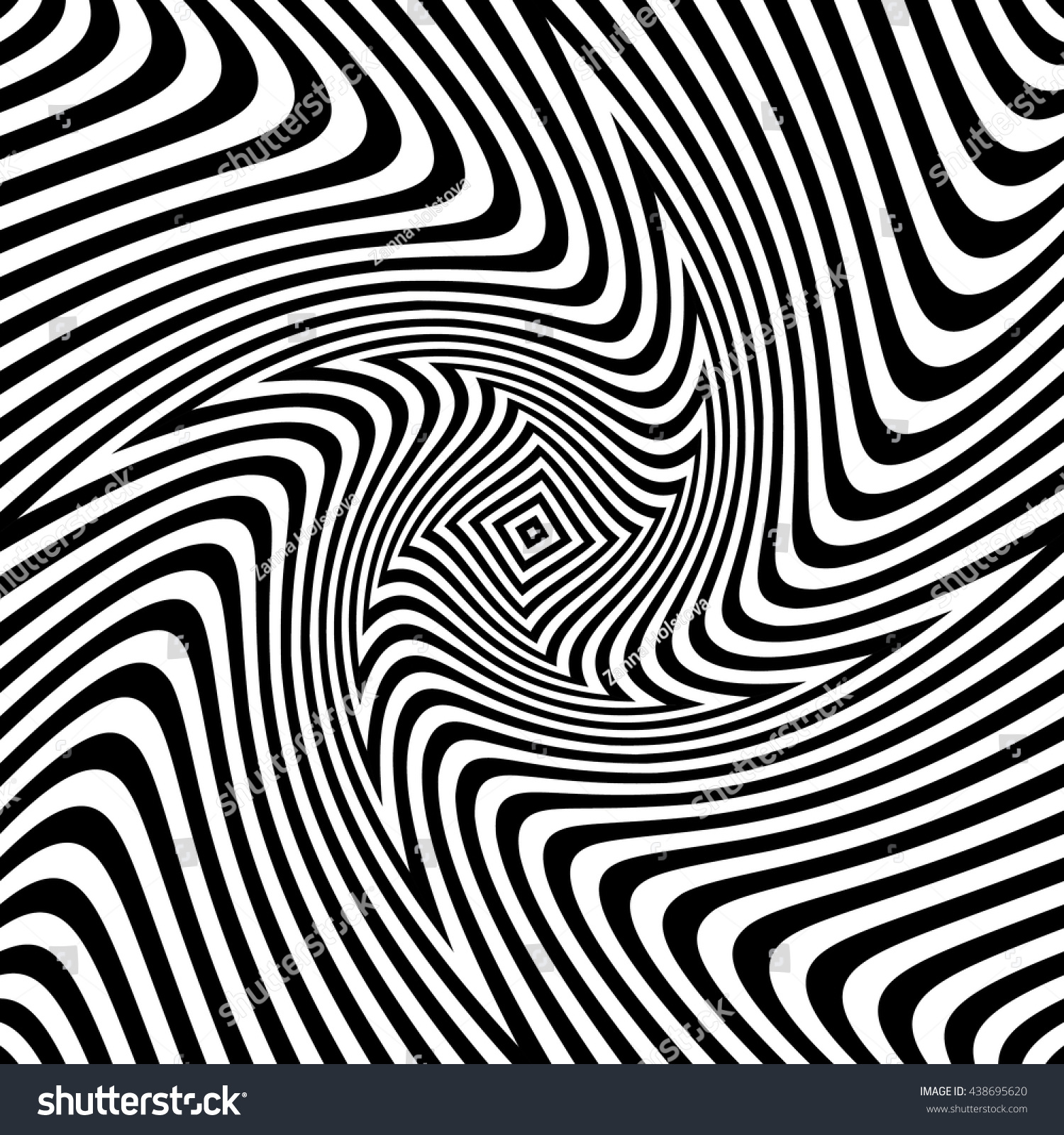 Optical Striped Illusion Art Square Vector Stock Vector (Royalty Free ...
