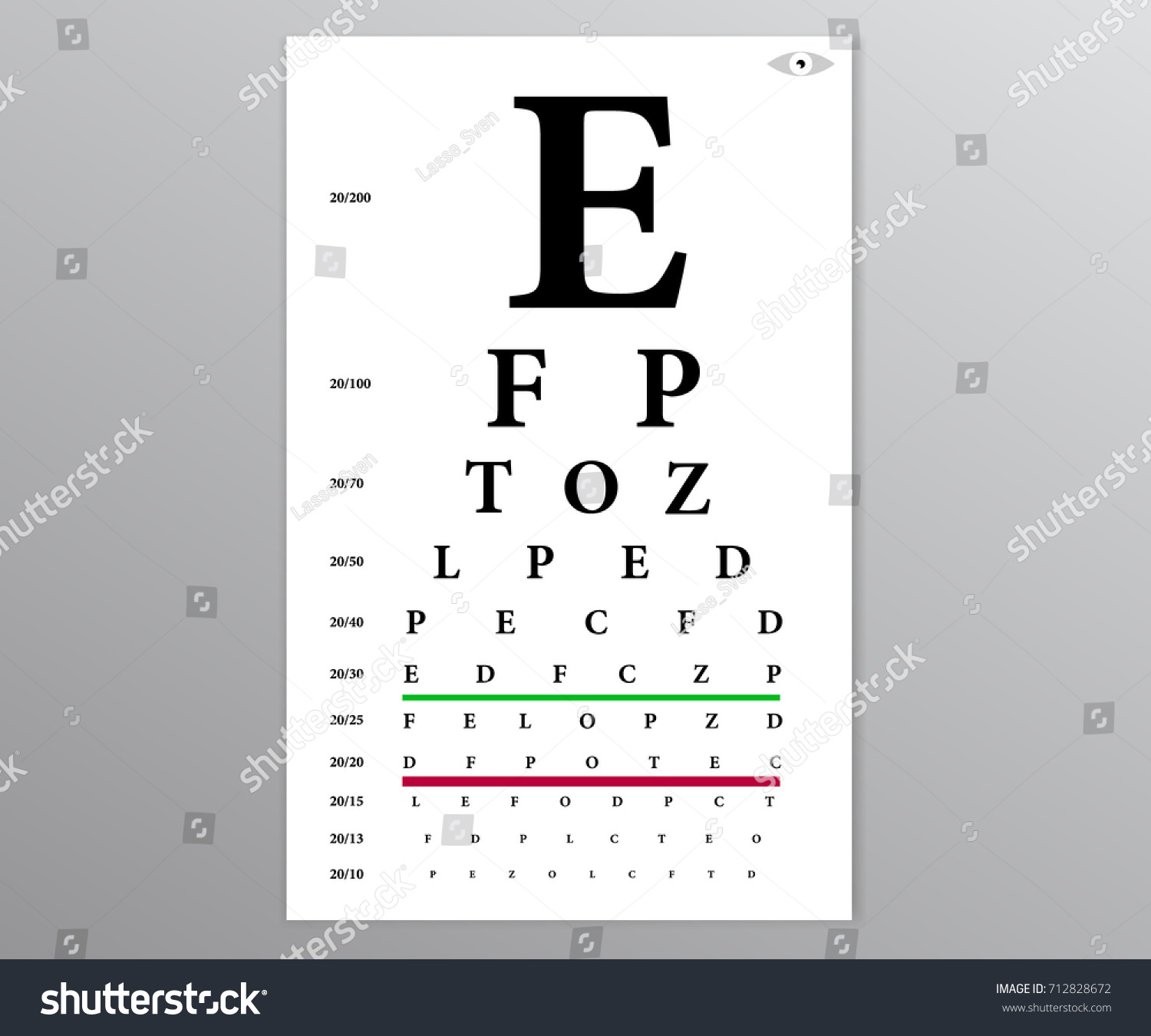 Optical Vision Test Test Table Letters: เวกเตอร์สต็อก (ปลอดค่าลิขสิทธิ์ ...