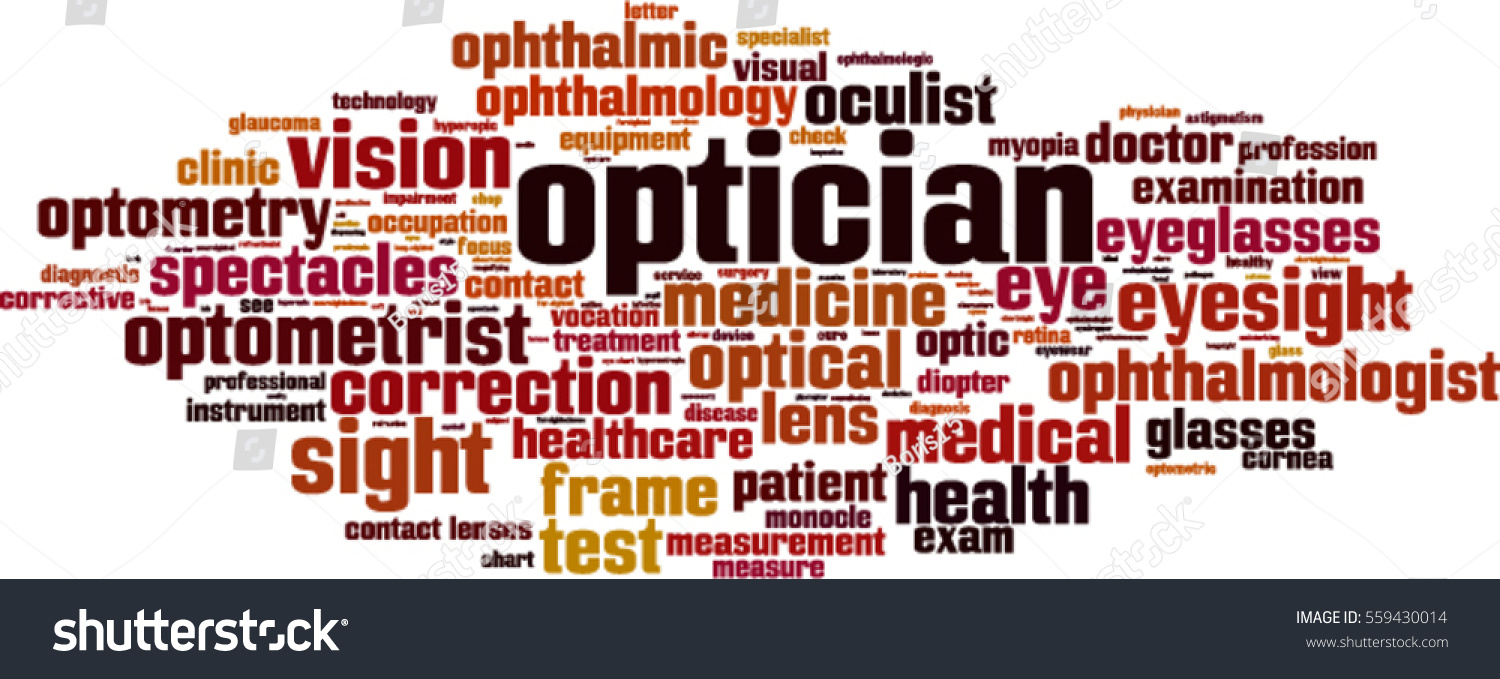 Optician Word Cloud Concept Vector Illustration Stock Vector (Royalty ...