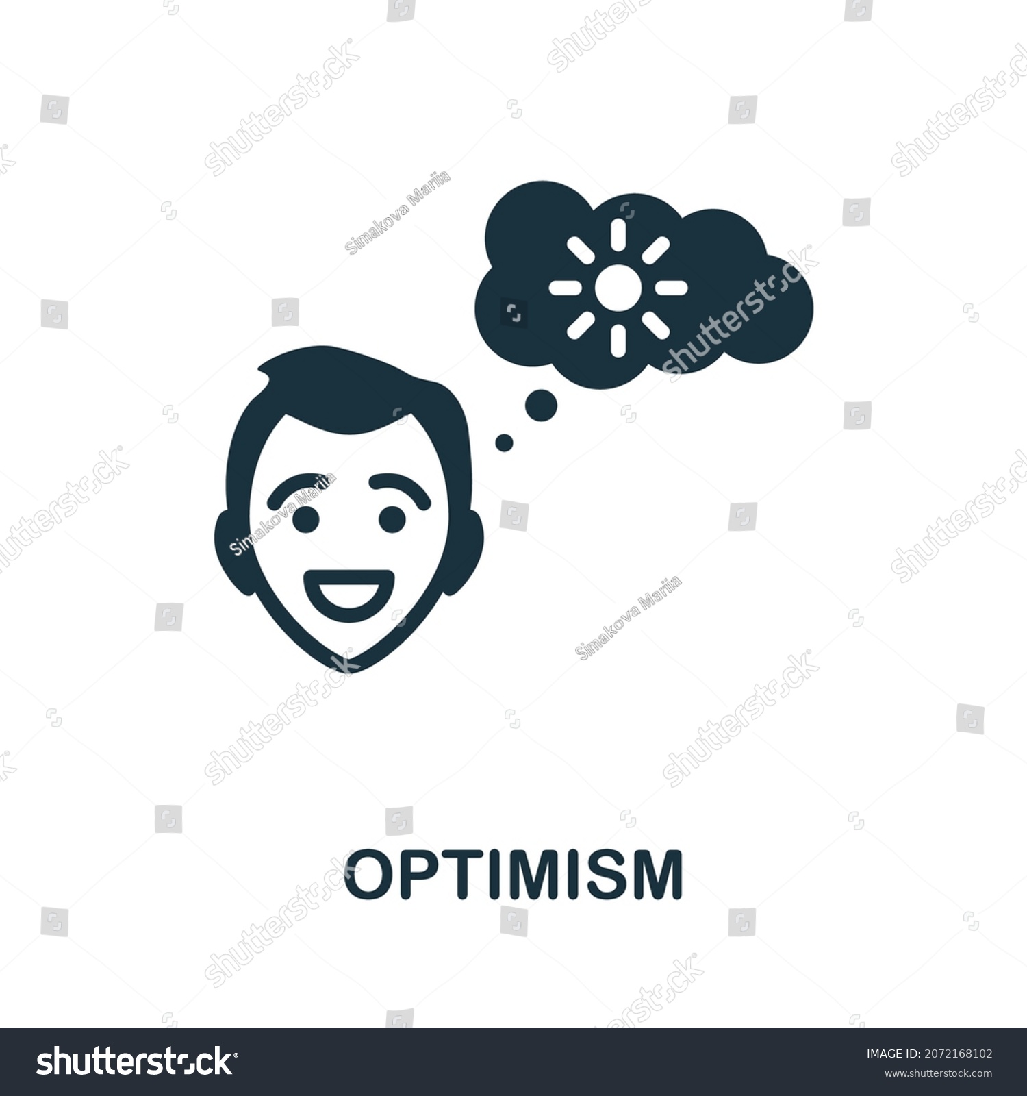 Optimism Icon Monochrome Simple Element Core Stock Vector (Royalty Free ...