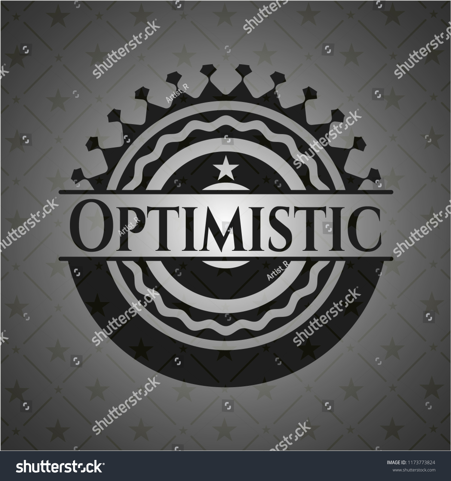 Optimistic Realistic Dark Emblem: vector de stock (libre de regalías ...