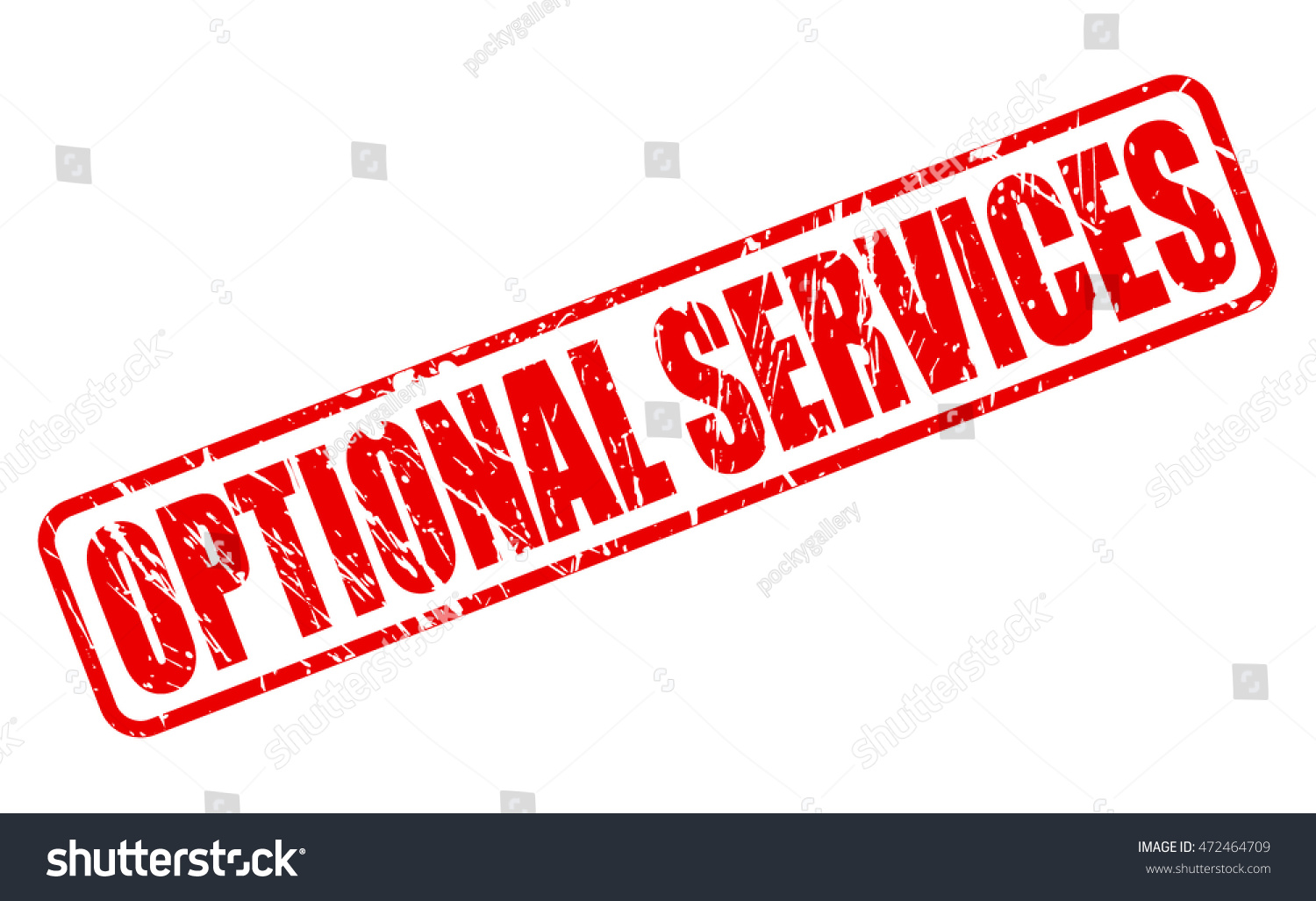 Optional Services Red Stamp Text On Stock Vector (Royalty Free ...