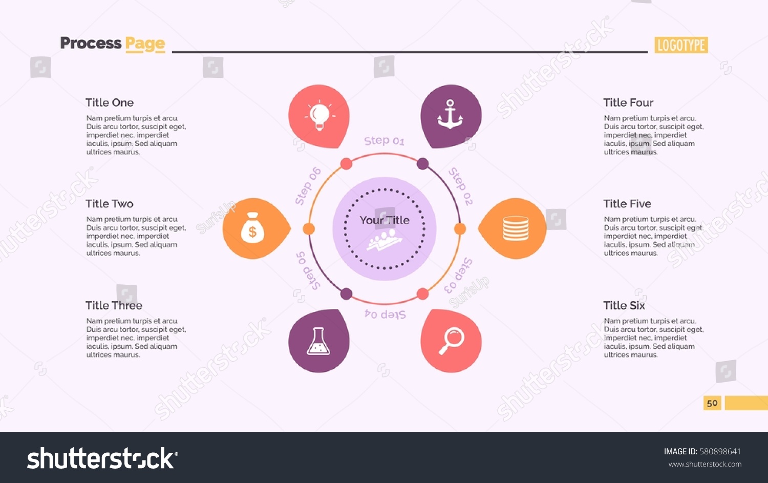Options Around Main Point Slide Template Stock Vector (Royalty Free ...