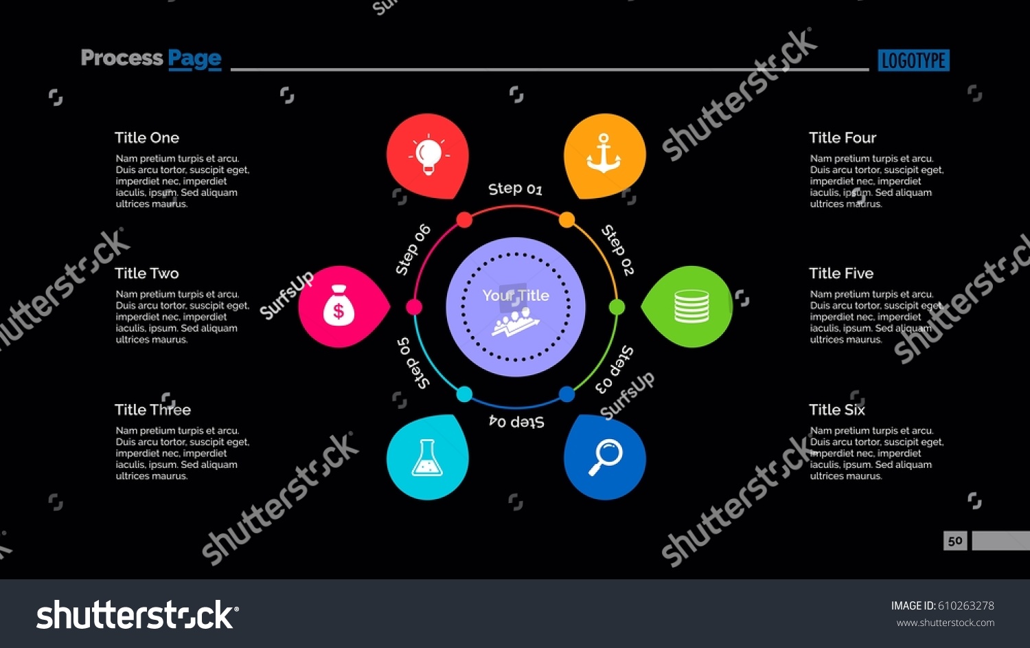 Options Around Main Point Slide Template Stock Vector (Royalty Free ...