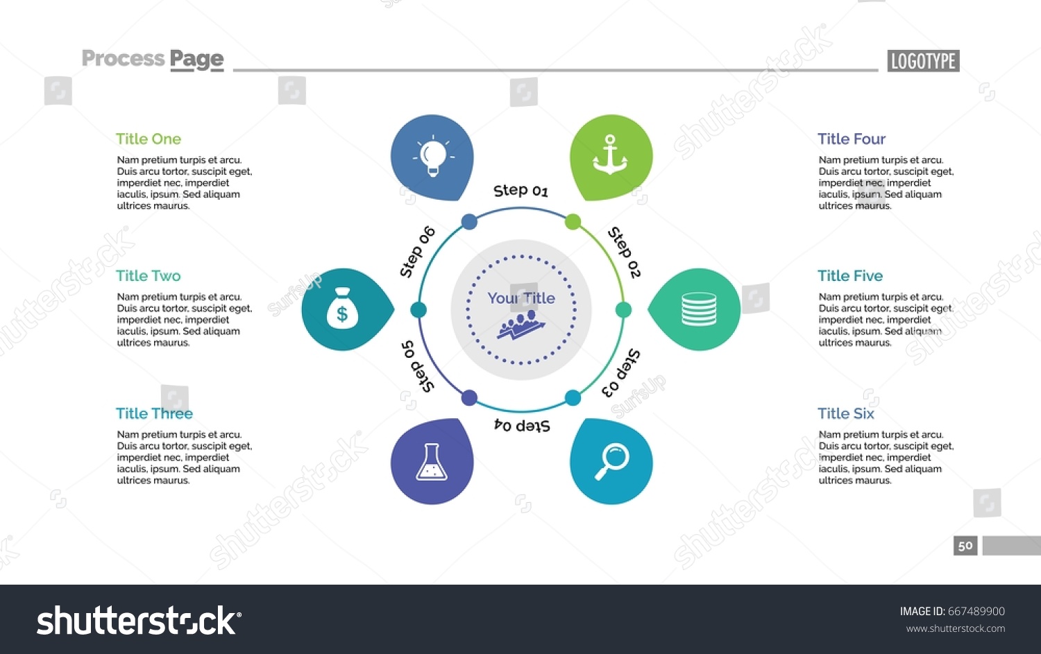 Options Around Main Point Slide Template Stock Vector (Royalty Free ...