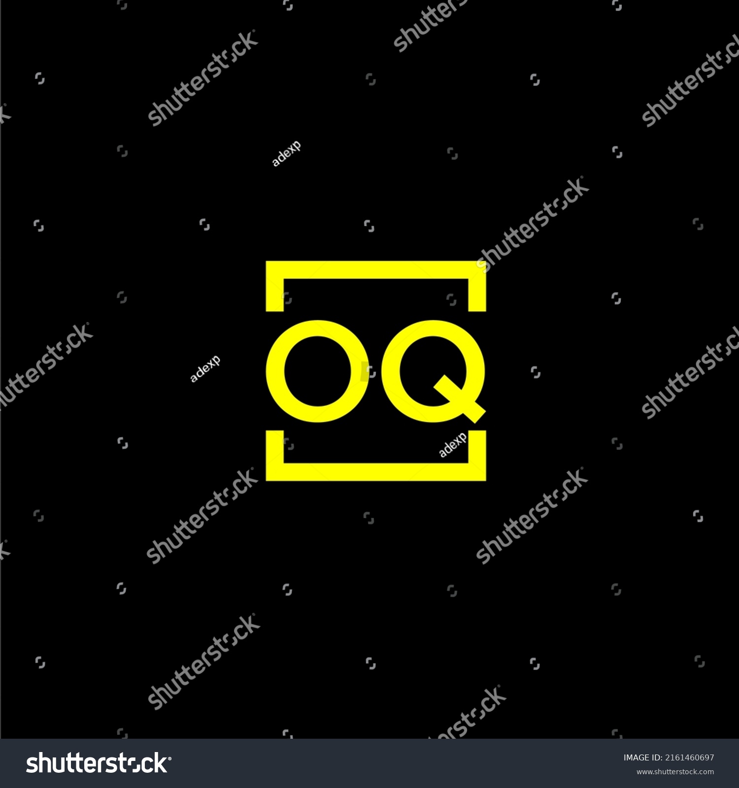 Oq Initial Monogram Logo Square Style Stock Vector (Royalty Free ...