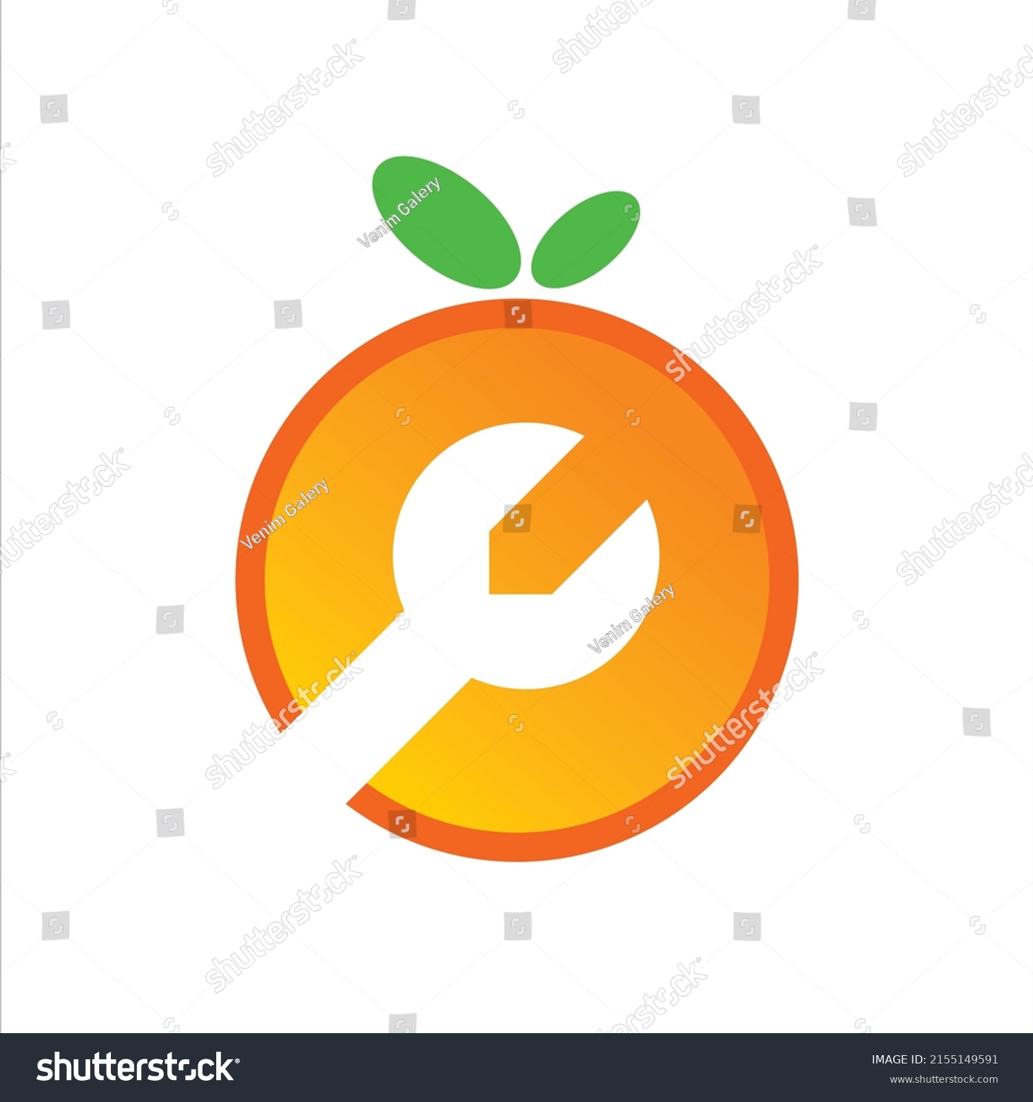 Orange Mechanical Design Logo Stock Vector (Royalty Free) 2155149591 ...