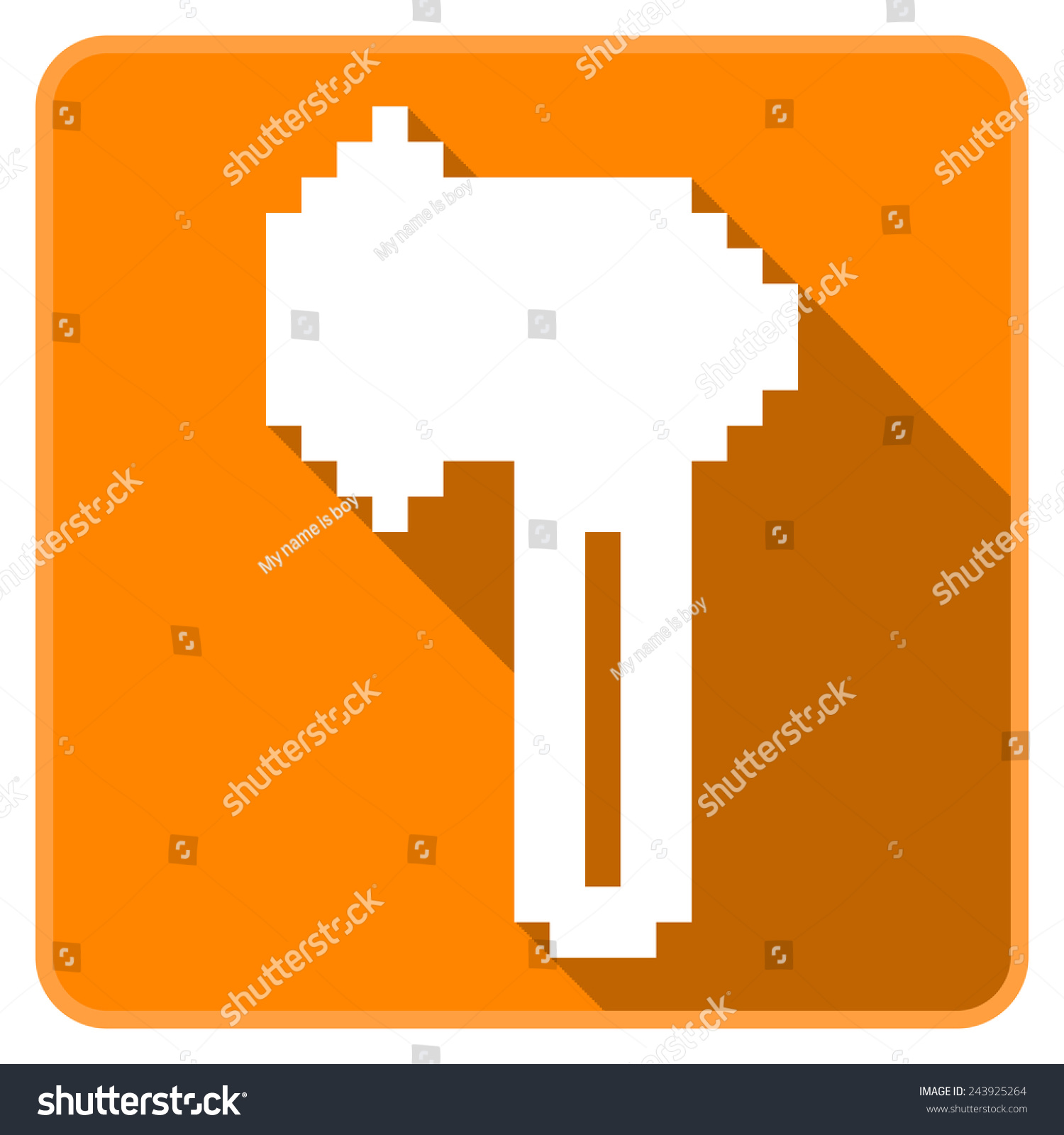Orange Axe Icon Pixel Art Stock Vector (Royalty Free) 243925264 ...
