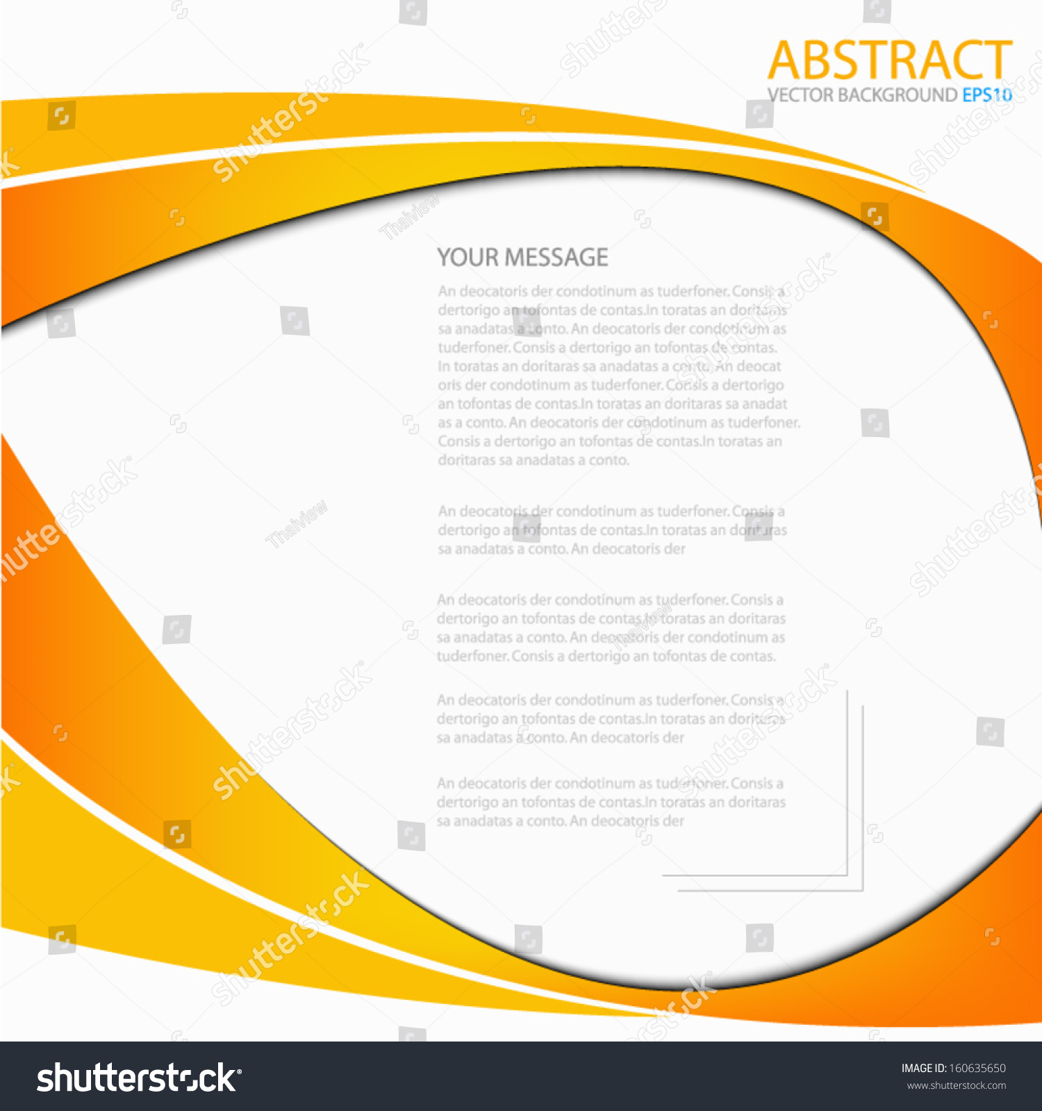 Orange Background Vector Line Curve Text Stock Vector (Royalty Free ...