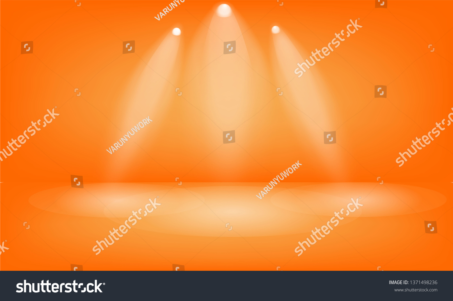 Orange Background Spotlight Stock Vector (Royalty Free) 1371498236 ...