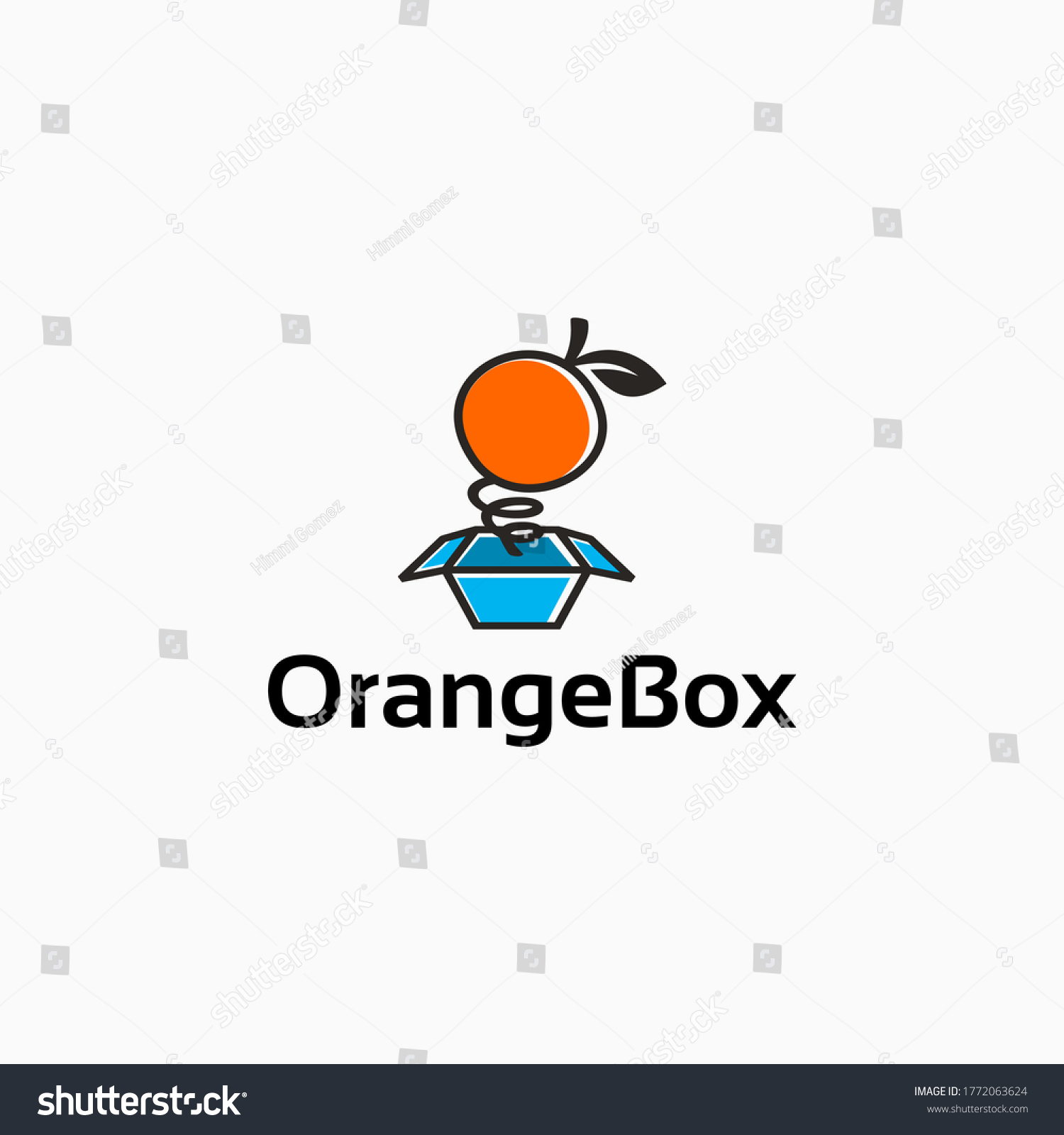 Orange Box Logo Fruit Jester Box Stock Vector (Royalty Free) 1772063624 ...