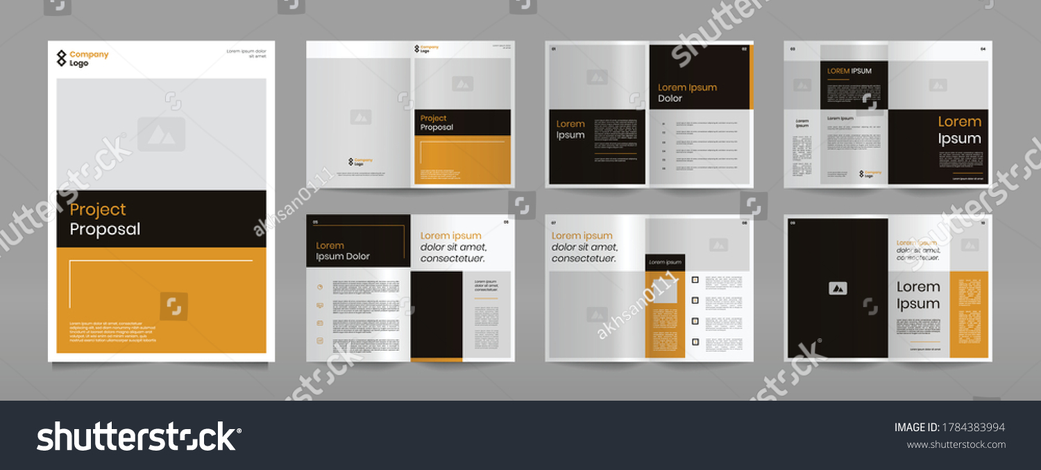 Orange Business Proposal Design Template Stock Vector (Royalty Free ...