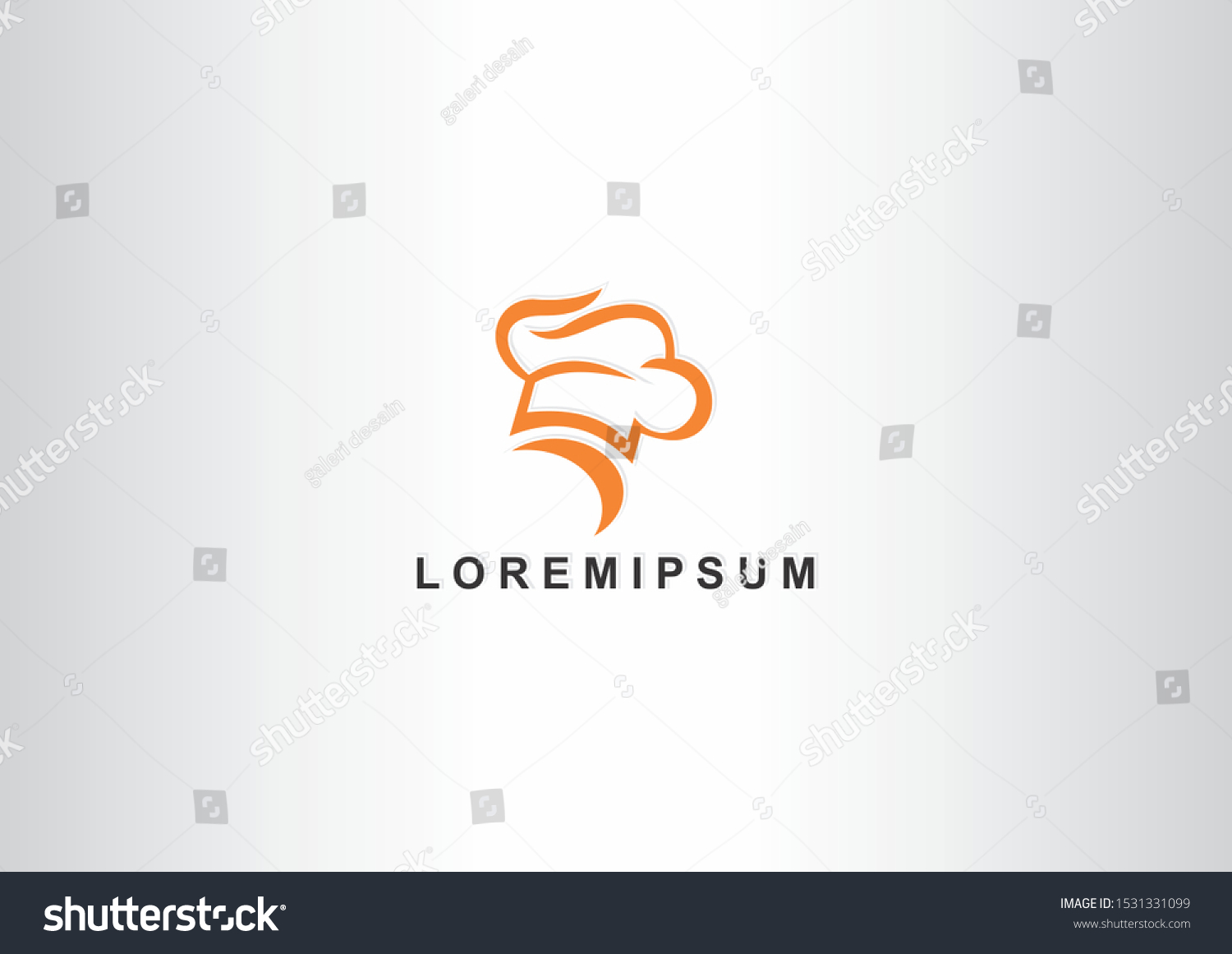 Orange Chef Logo Design Template Stock Vector (Royalty Free) 1531331099