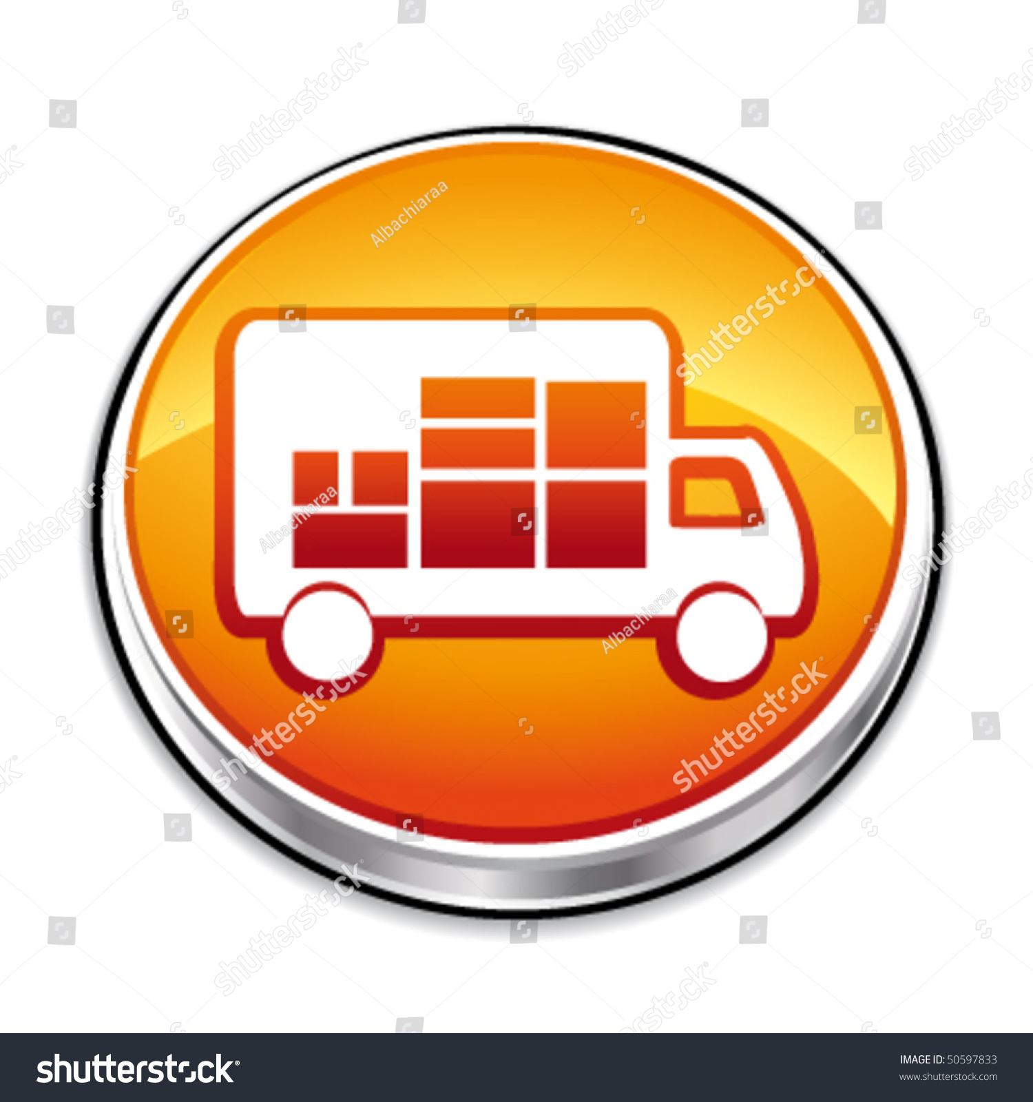 Orange Delivery 3d Icon Vector Illustration Stock Vector (Royalty Free ...