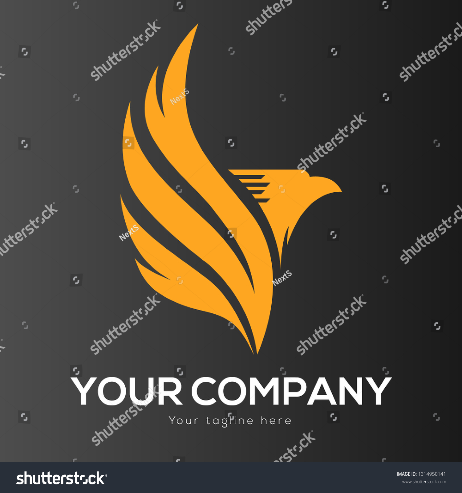 Orange Eagle Vector Your Company Logo Stock Vector (Royalty Free ...