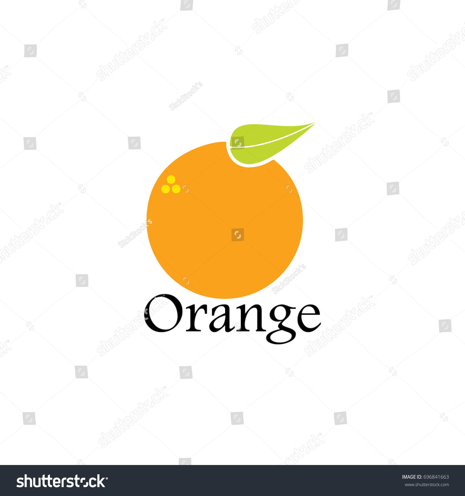 Orange Fruit Symbol Logo Vector Stock Vector (Royalty Free) 696841663 ...