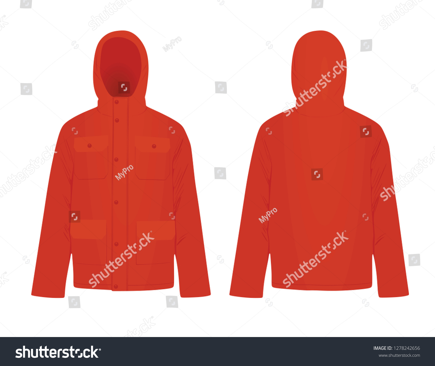 Orange Jacket Vector Illustration Stock Vector (Royalty Free ...