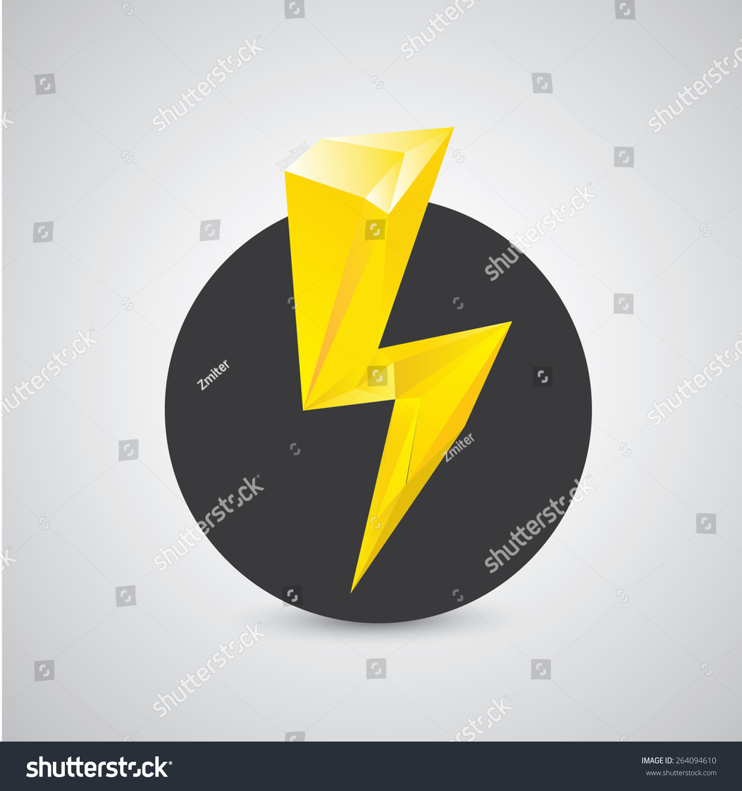Orange Lightning Bolt Vector Icon Lightning Stock Vector (Royalty Free ...