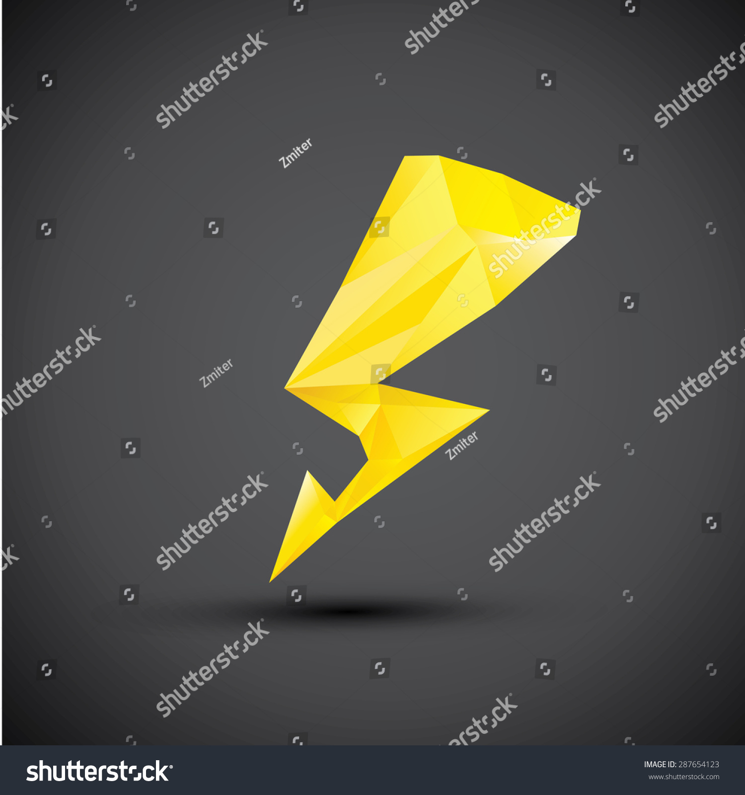 Orange Lightning Bolt Vector Icon Lightning Stock Vector (Royalty Free ...