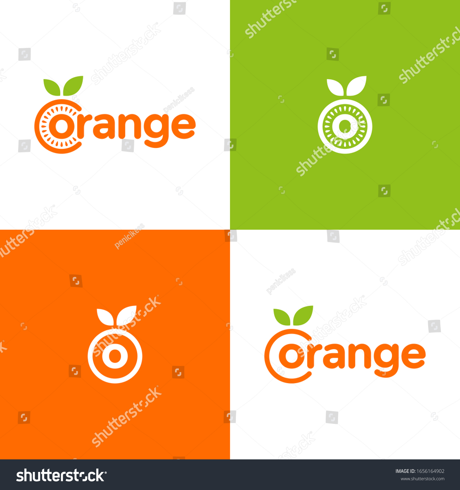 Orange Logo Concept Custom Typography Logo Stock Vector (Royalty Free ...