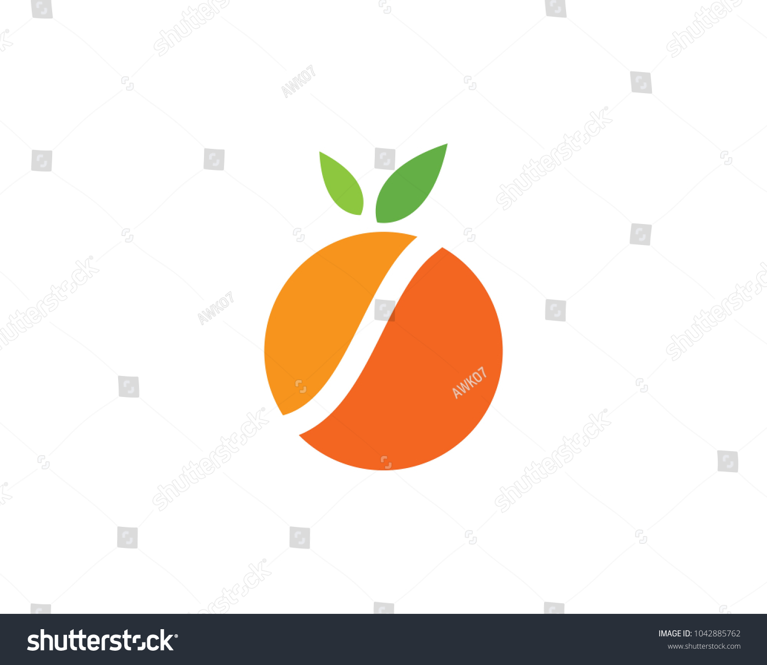 Orange Logo Design Vector Illustration Stock Vector (Royalty Free ...