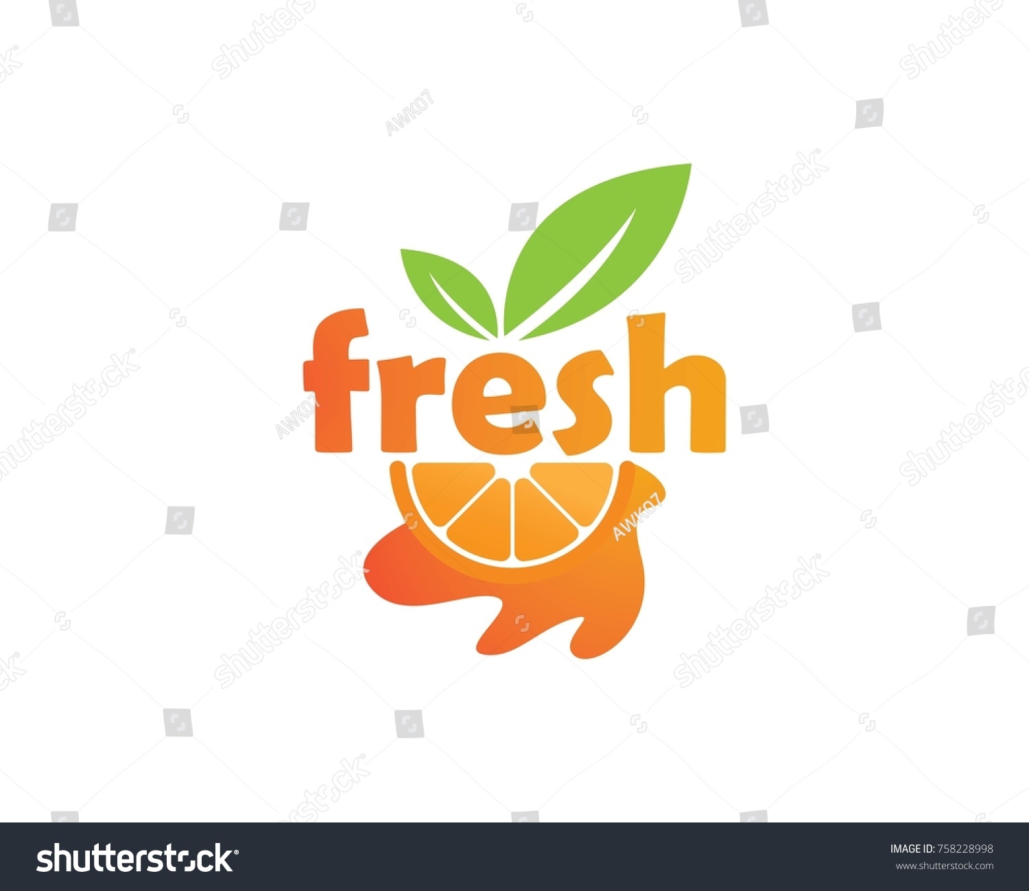Orange Logo Design Vector Illustration Stock Vector (Royalty Free ...