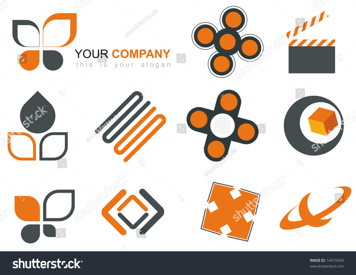 Orange Logo Mix Stock Vector (Royalty Free) 14415034 | Shutterstock