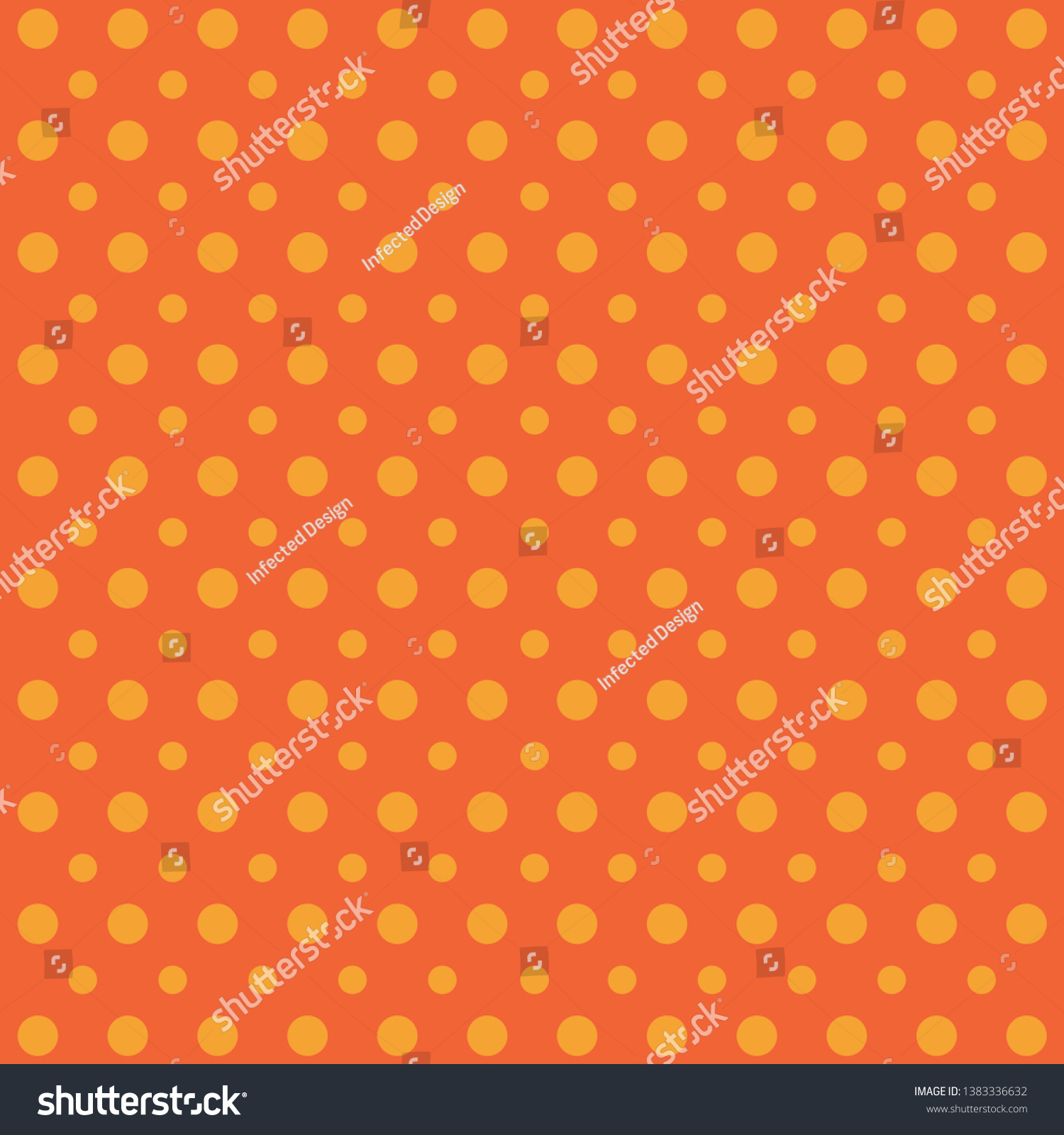 Orange Polka Dot Background Wallpaper Vector Stock Vector (Royalty Free ...