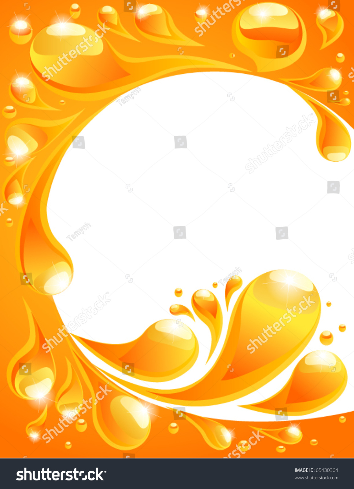 Orange Splash Stock Vector 65430364 : Shutterstock