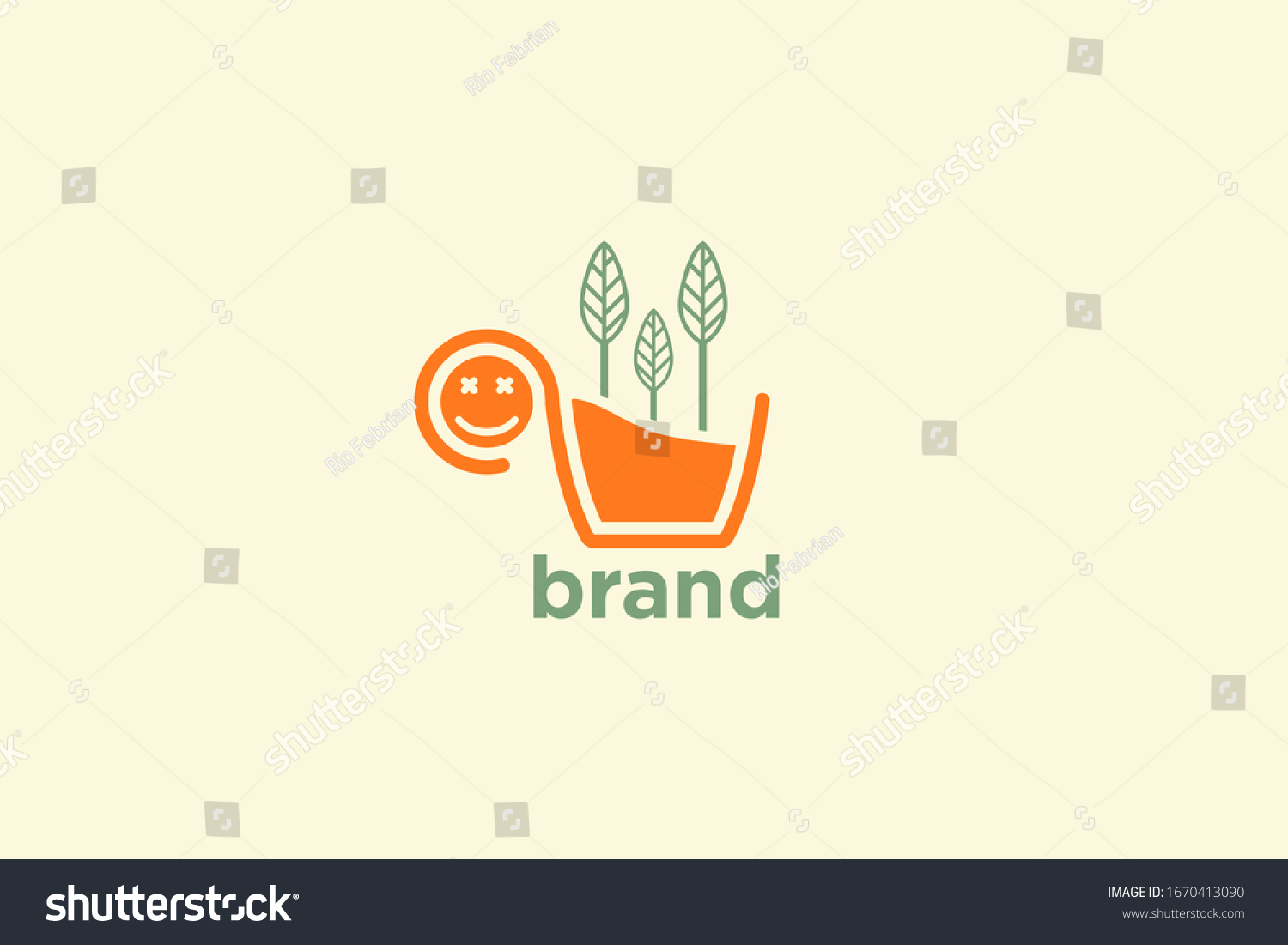 Orange Tea Logo Design Vector Illustration Stock Vector (Royalty Free ...