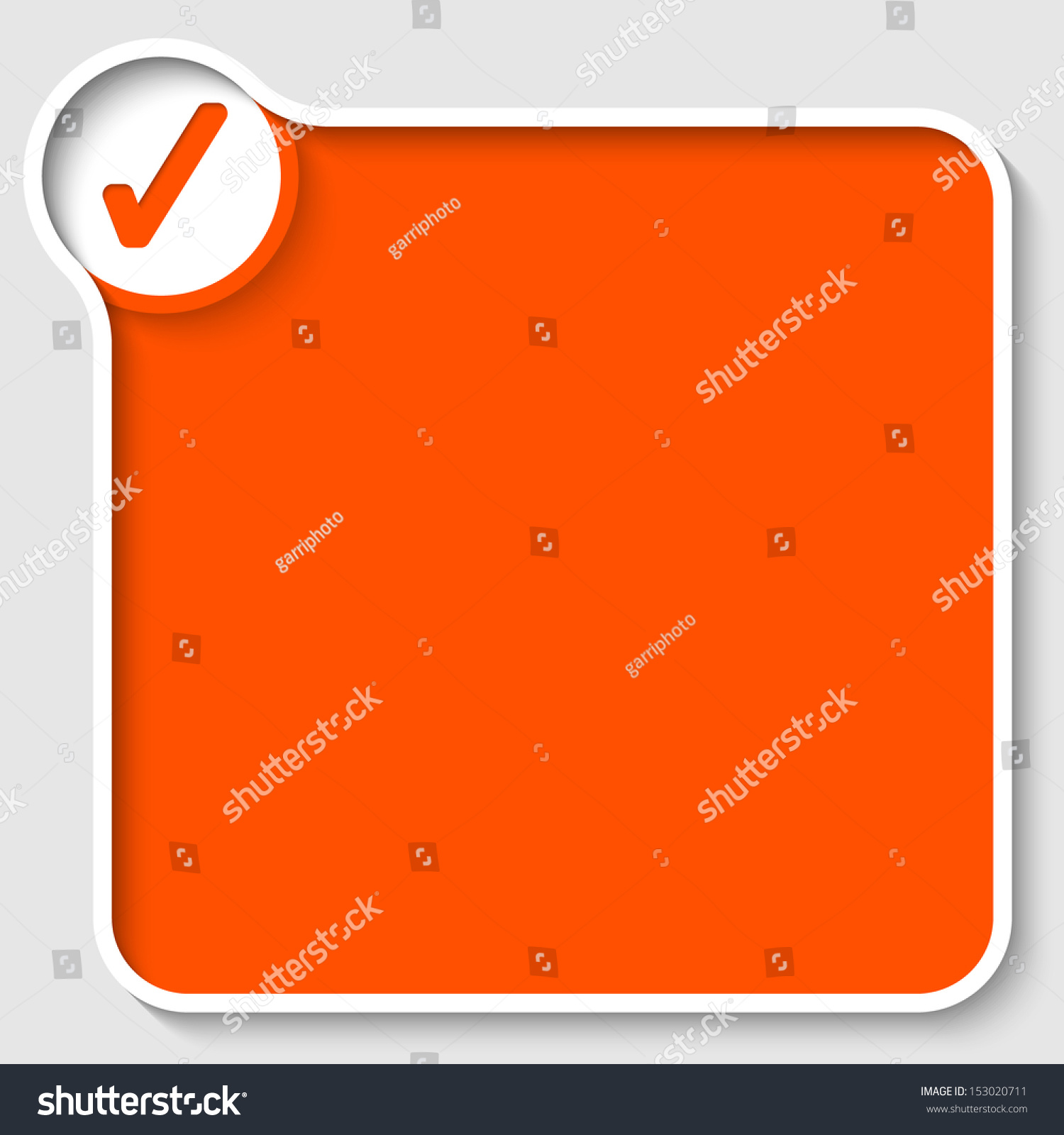 Orange Text Box Check Box Stock Vector (Royalty Free) 153020711 ...
