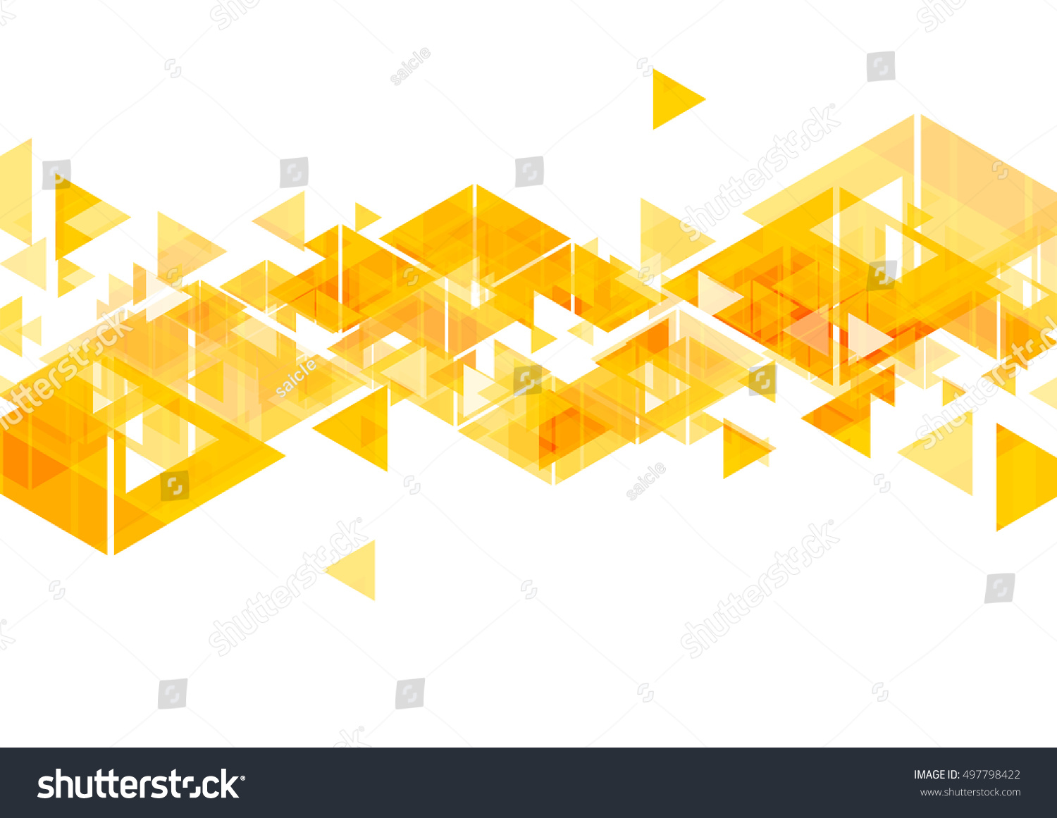 Orange Triangles Abstract Geometric Design Vector Stock Vector (Royalty ...