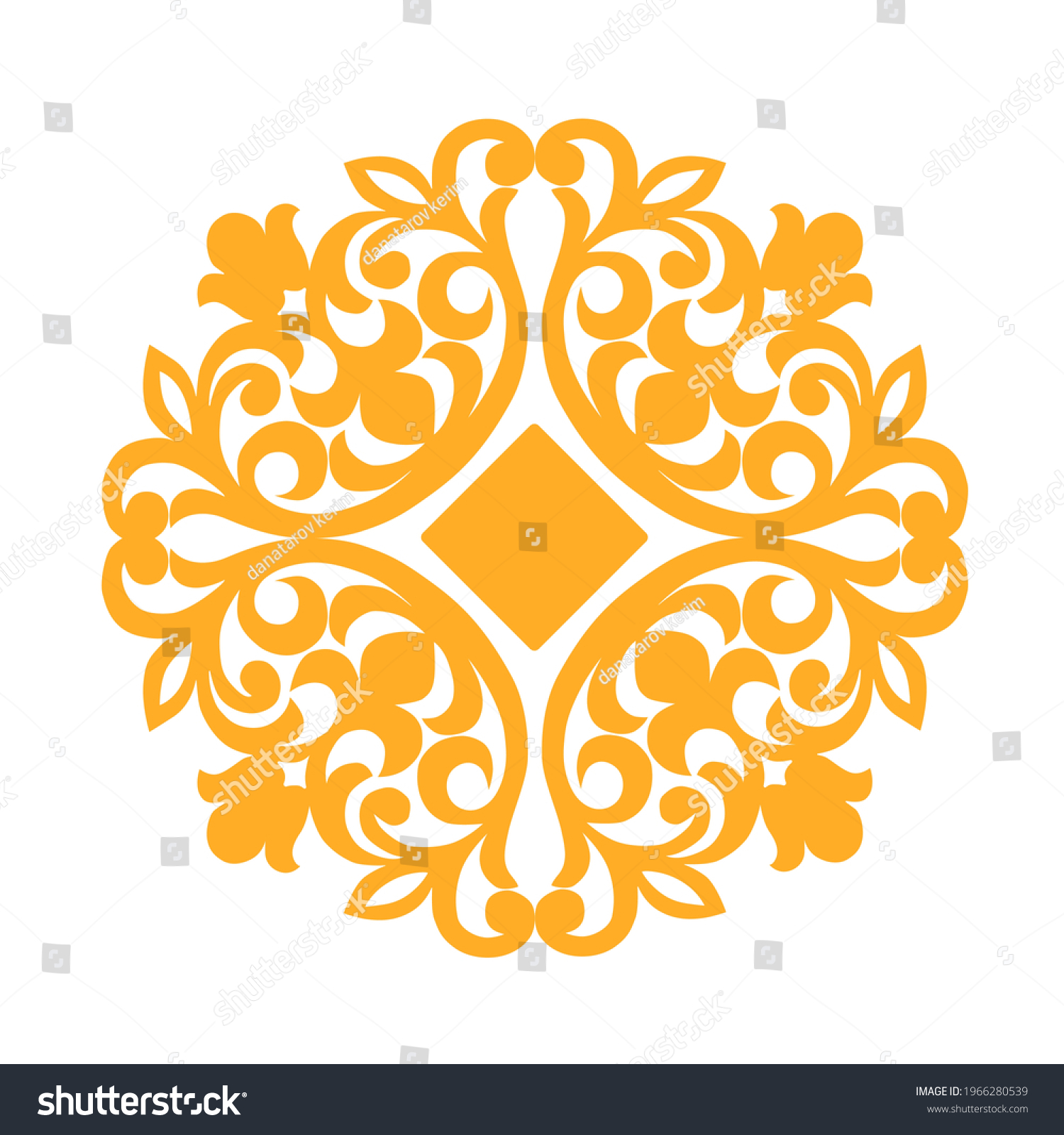 Orange Vector Decorative Line Art Frames Stock Vector (Royalty Free ...