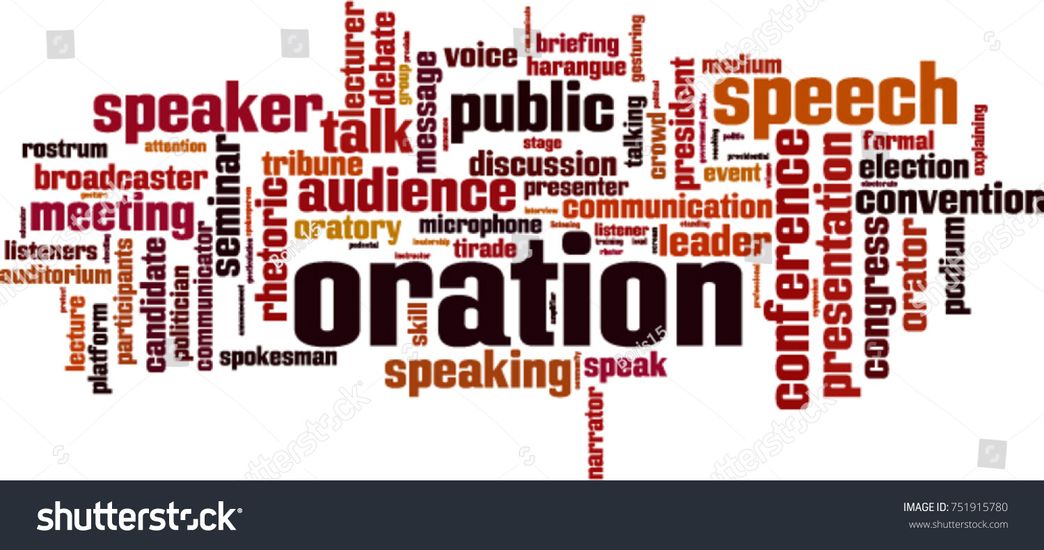 Oration Word Cloud Concept Vector Illustration Stock Vector (Royalty ...