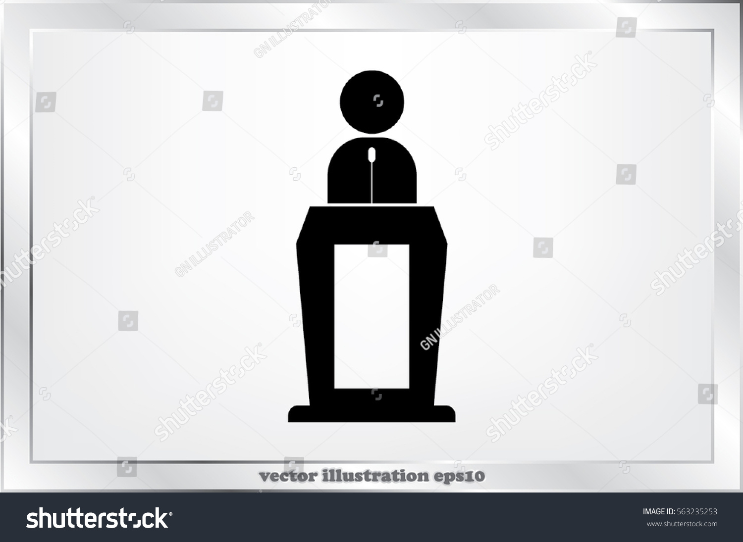 Orator Icon Stock Vector (Royalty Free) 563235253 | Shutterstock