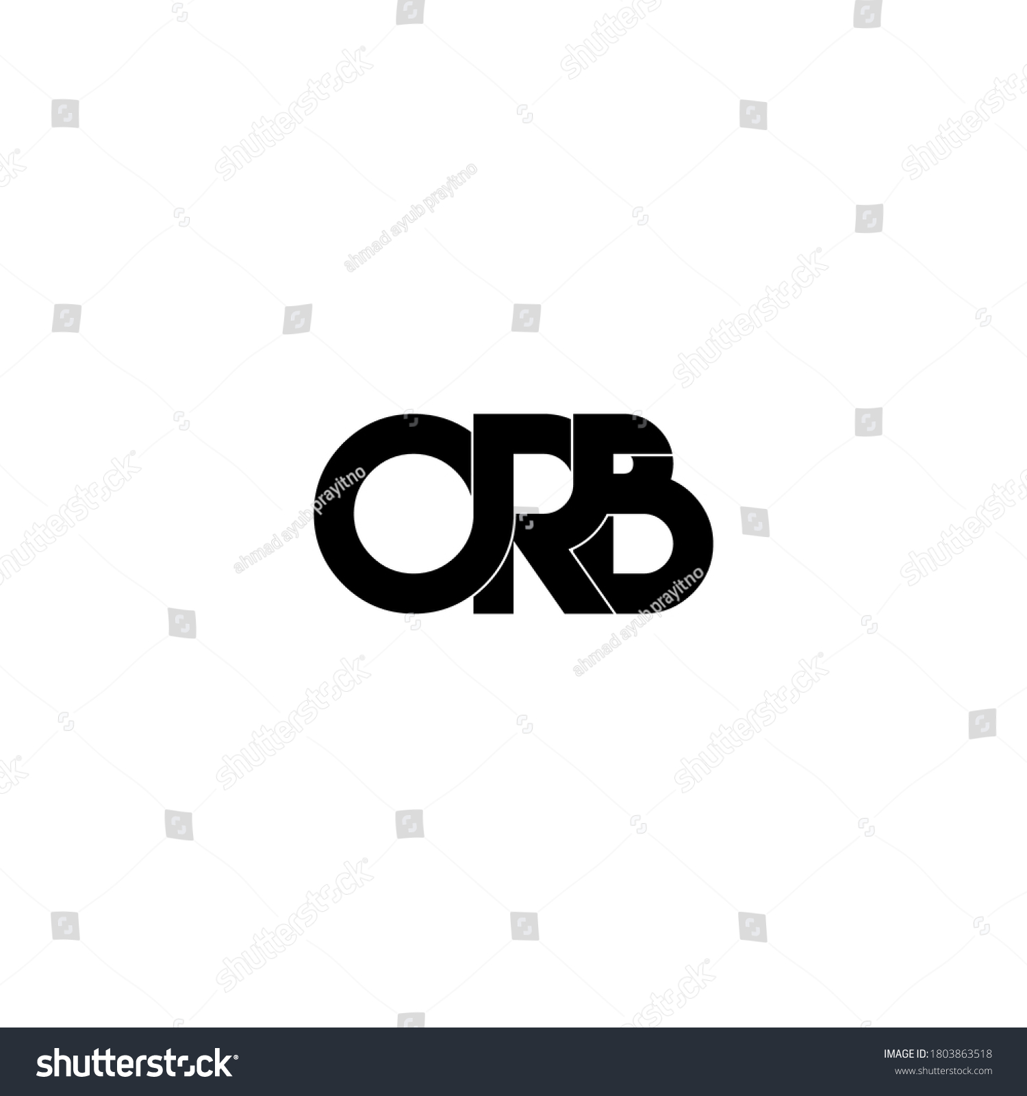 Orb Letter Original Monogram Logo Design Stock Vector (Royalty Free ...