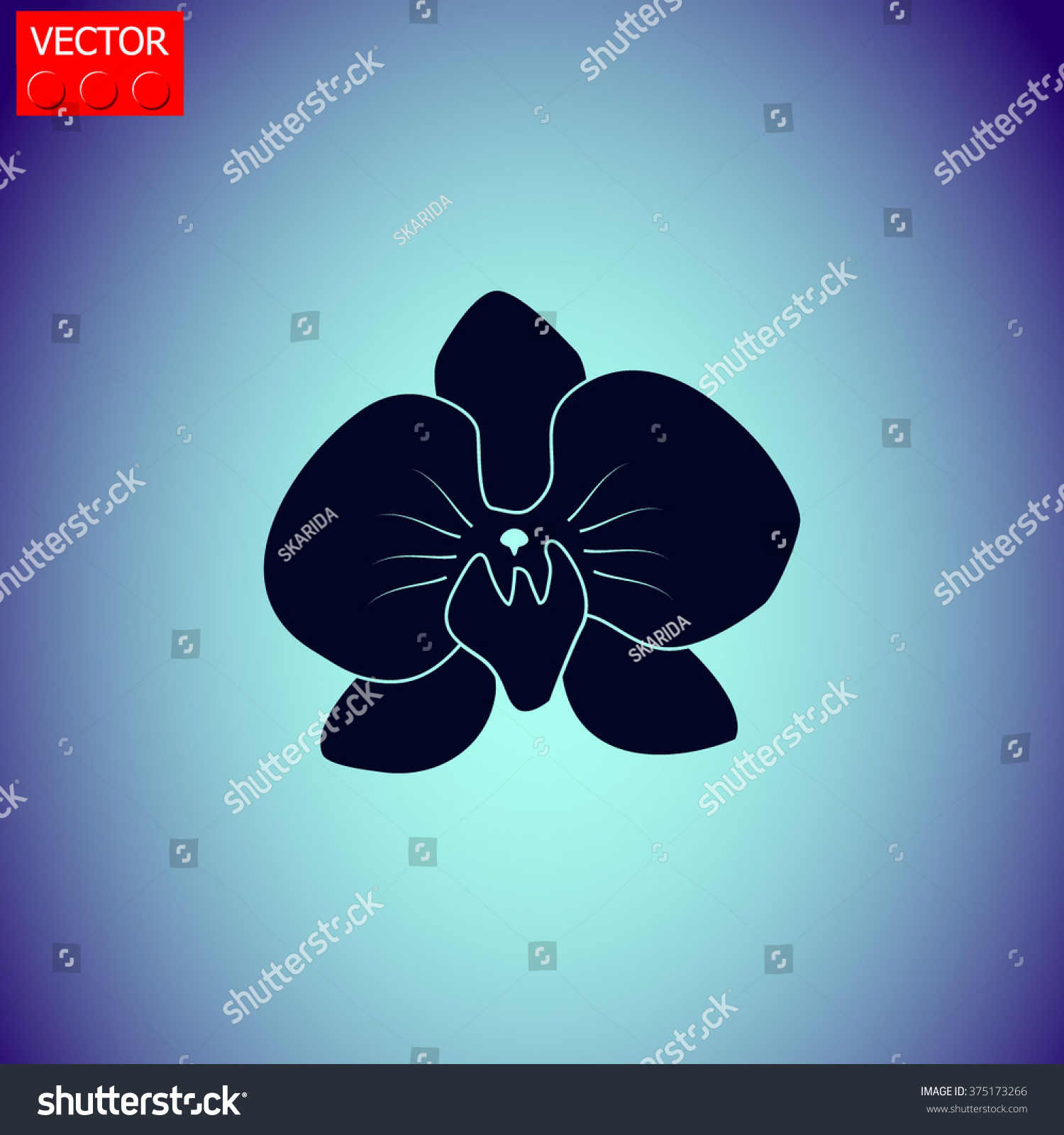 Orchid Flowers Vector Illustration Stock Vector (Royalty Free ...