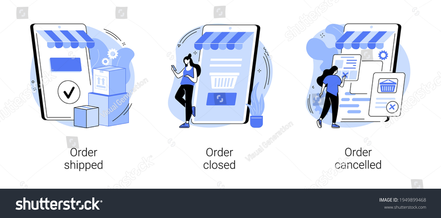 Order Status Abstract Concept Vector Illustrations Stock Vector ...