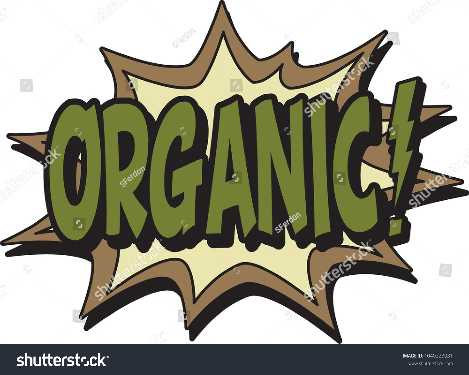 Organic Comic Burst Stock Vector (Royalty Free) 1040223031