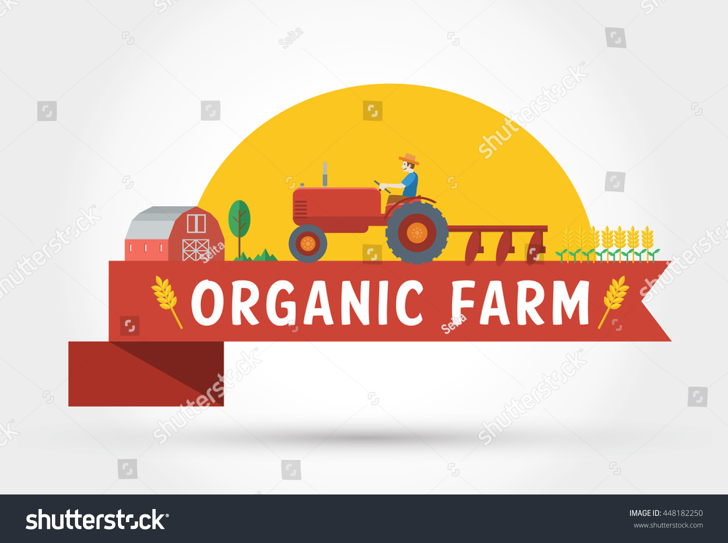 Organic Farm Label Stock Vector (Royalty Free) 448182250 | Shutterstock