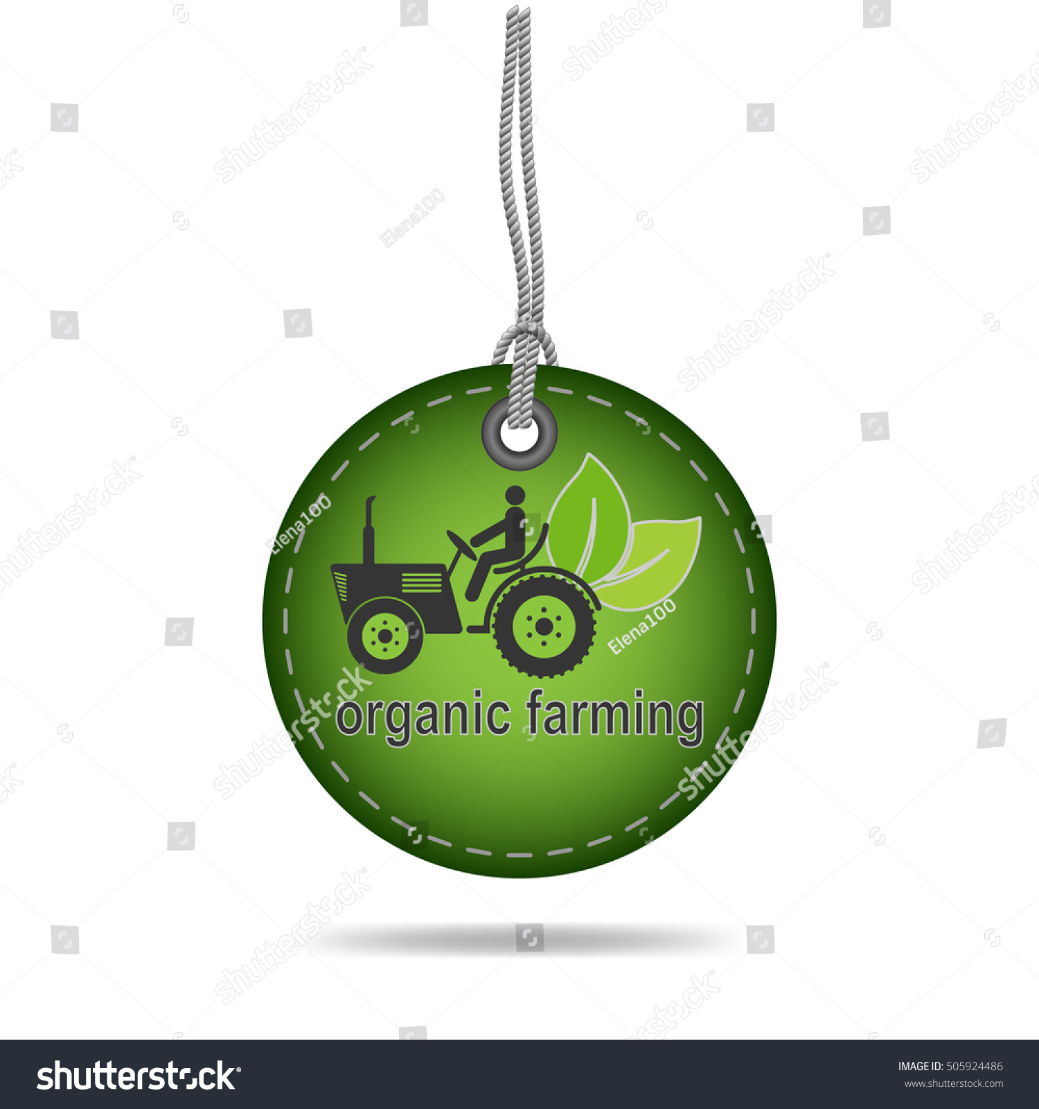 Organic Farming Tag Label String Vector Stock Vector (Royalty Free ...