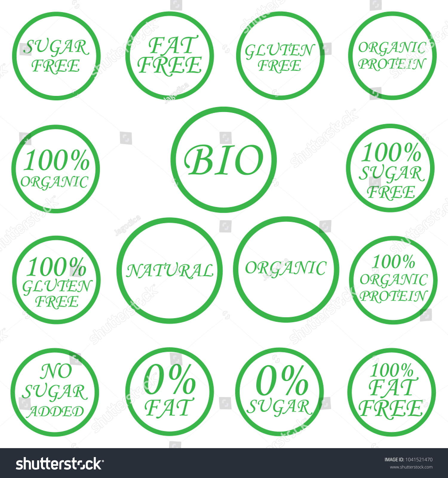 Organic Symbols Vector Set Stock Vector (Royalty Free) 1041521470 ...