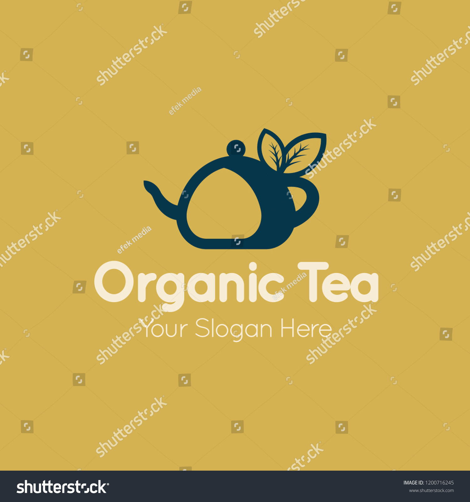 Organic Tea Logo Template Stock Vector (Royalty Free) 1200716245 ...