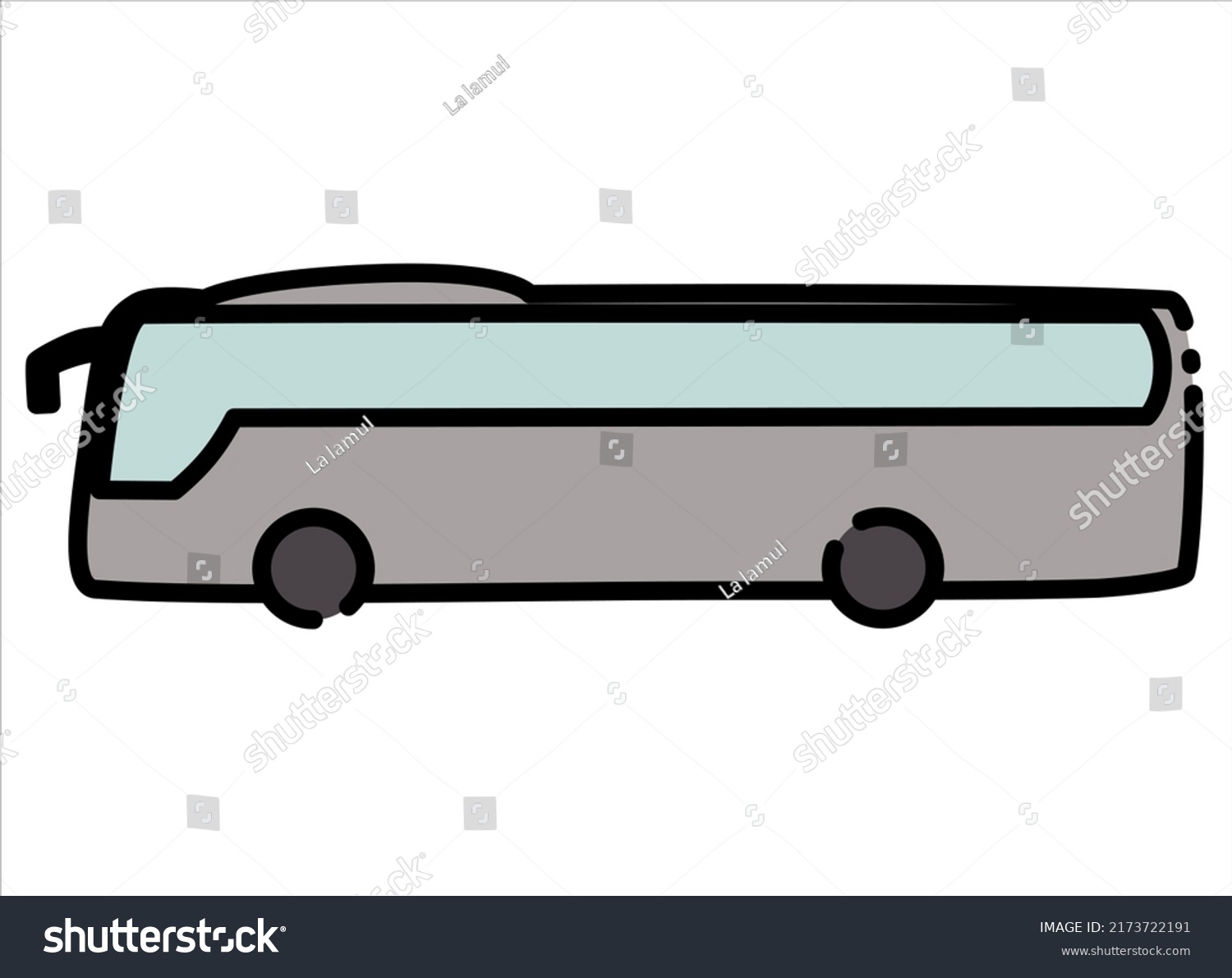 Organic Vector Cartoon Bus Shape Stock Vector (Royalty Free) 2173722191 ...