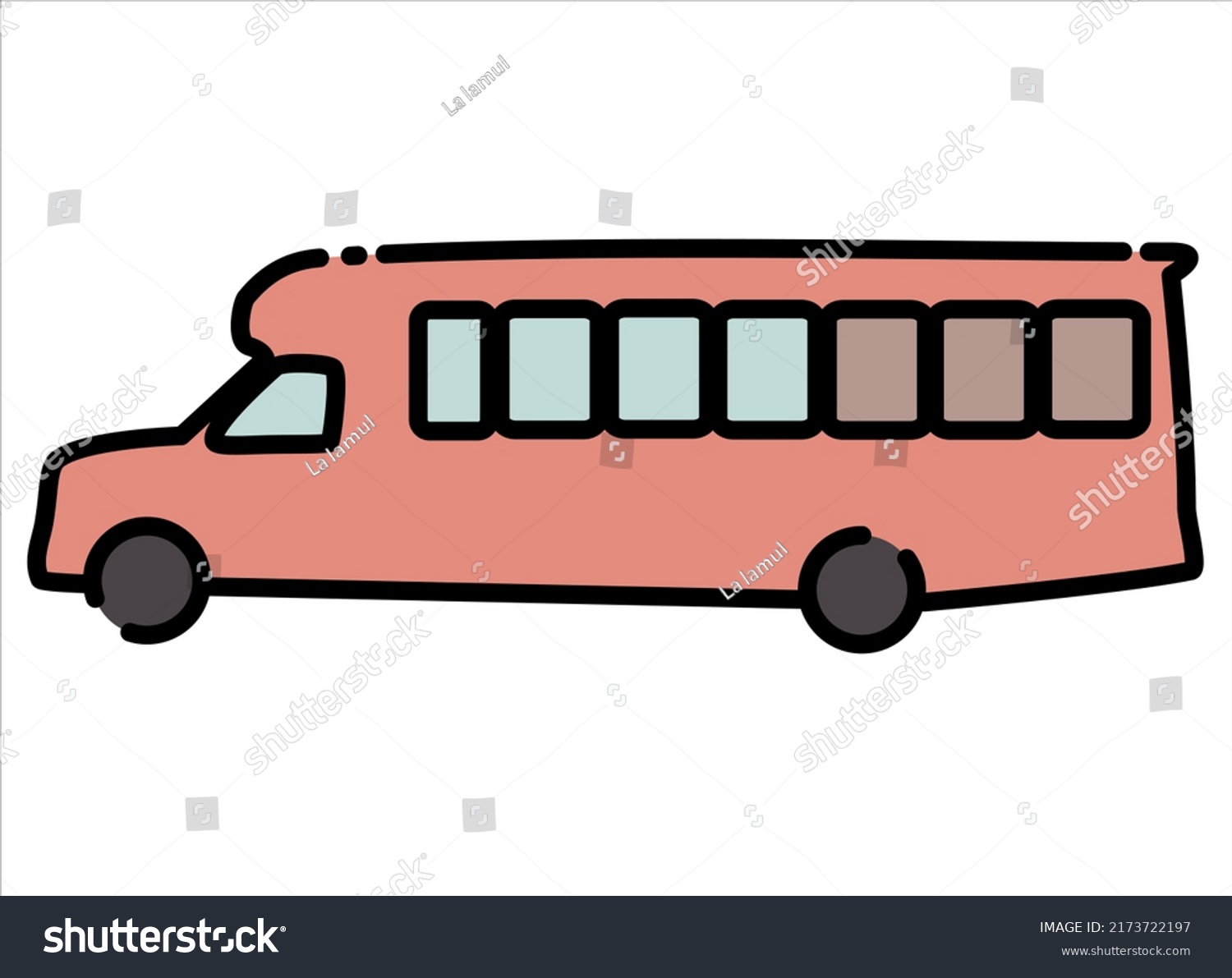 Organic Vector Cartoon Bus Shape Stock Vector (Royalty Free) 2173722197 ...